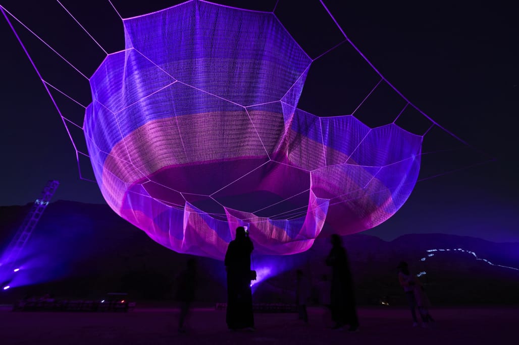 Janet Echelman completes rippling sculpture in Riyadh informed by ...