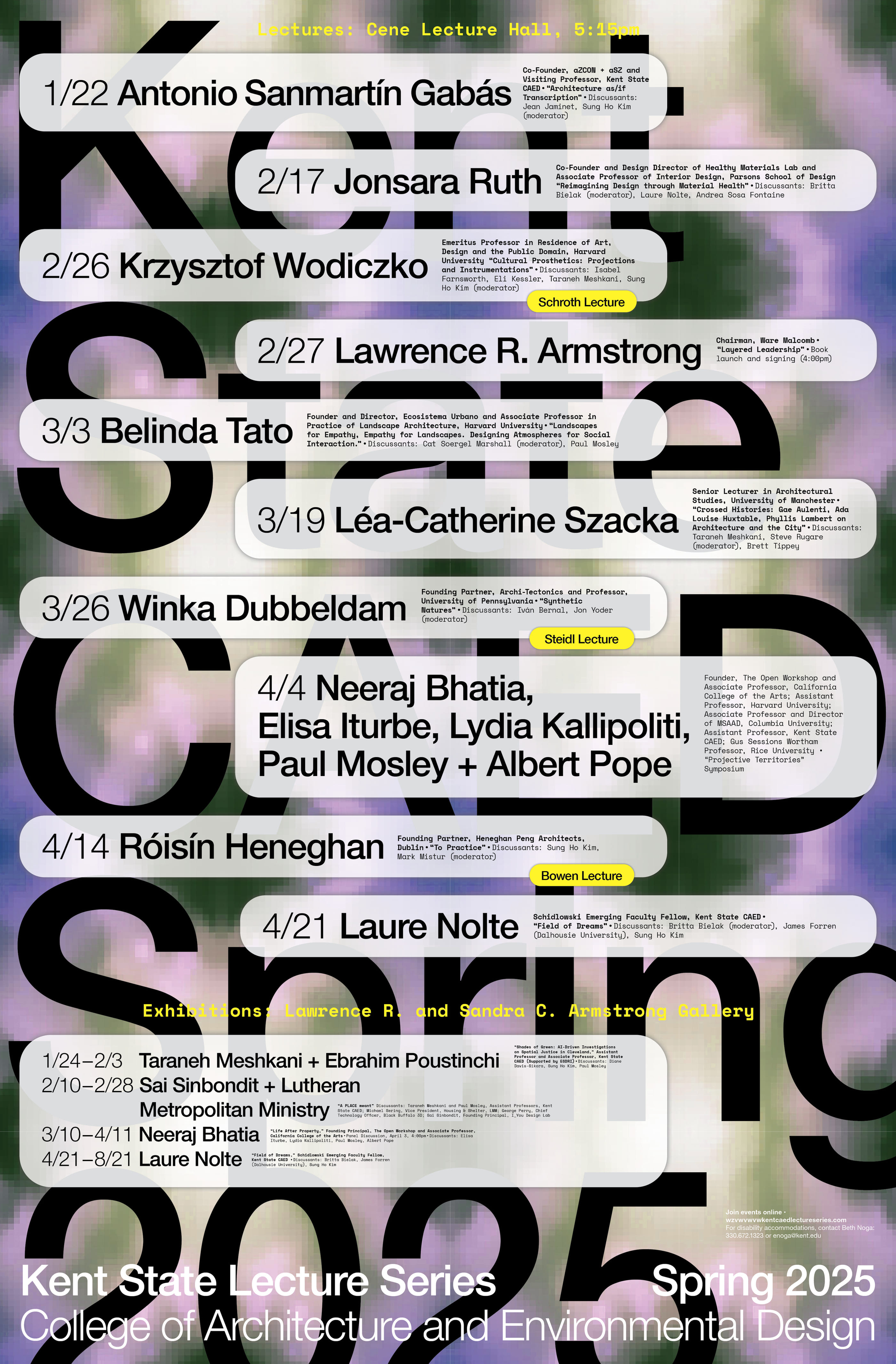 Get Lectured: Kent State University, Spring '25 | News | Archinect