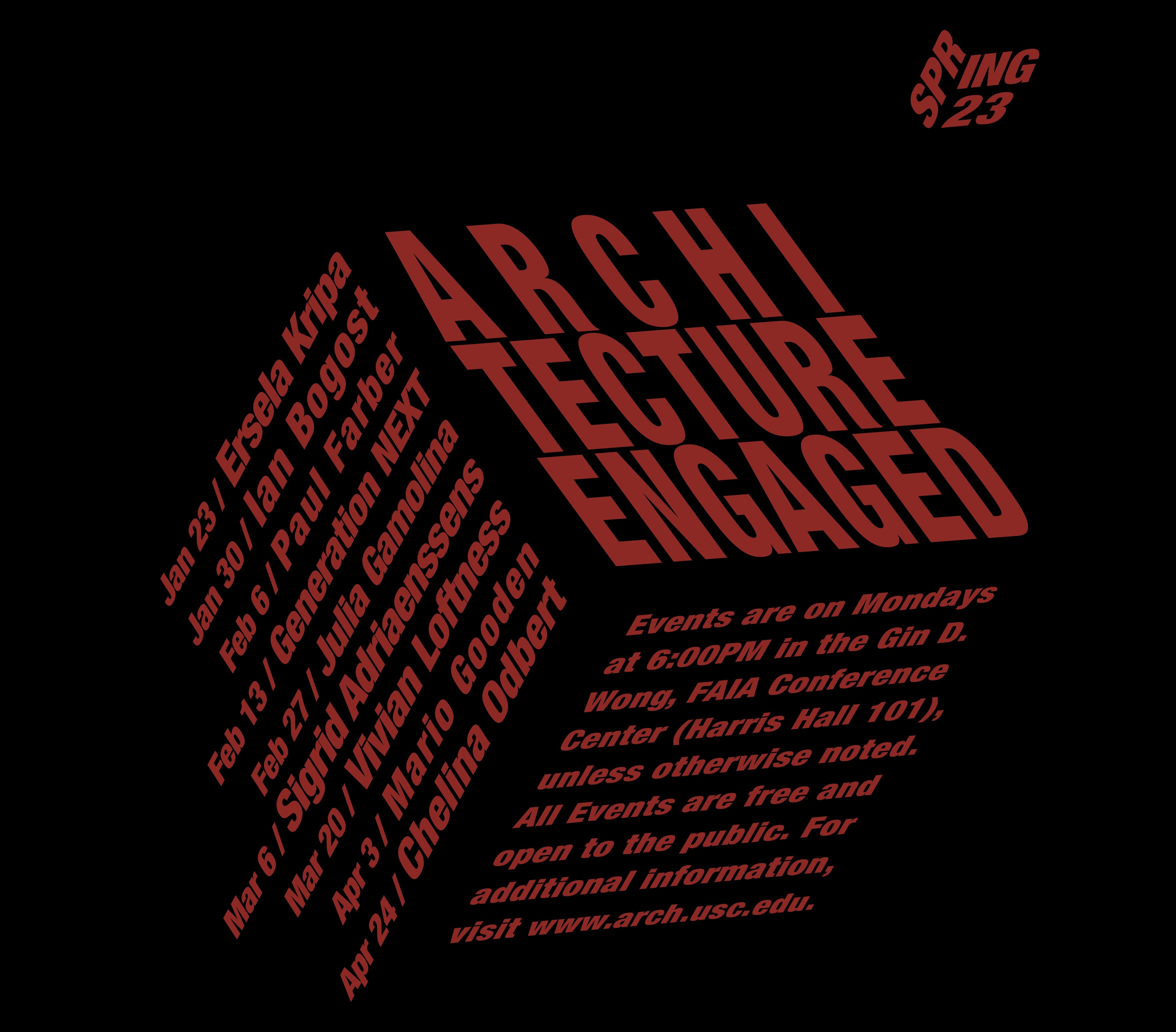 Get Lectured: USC, Spring '23 | News | Archinect