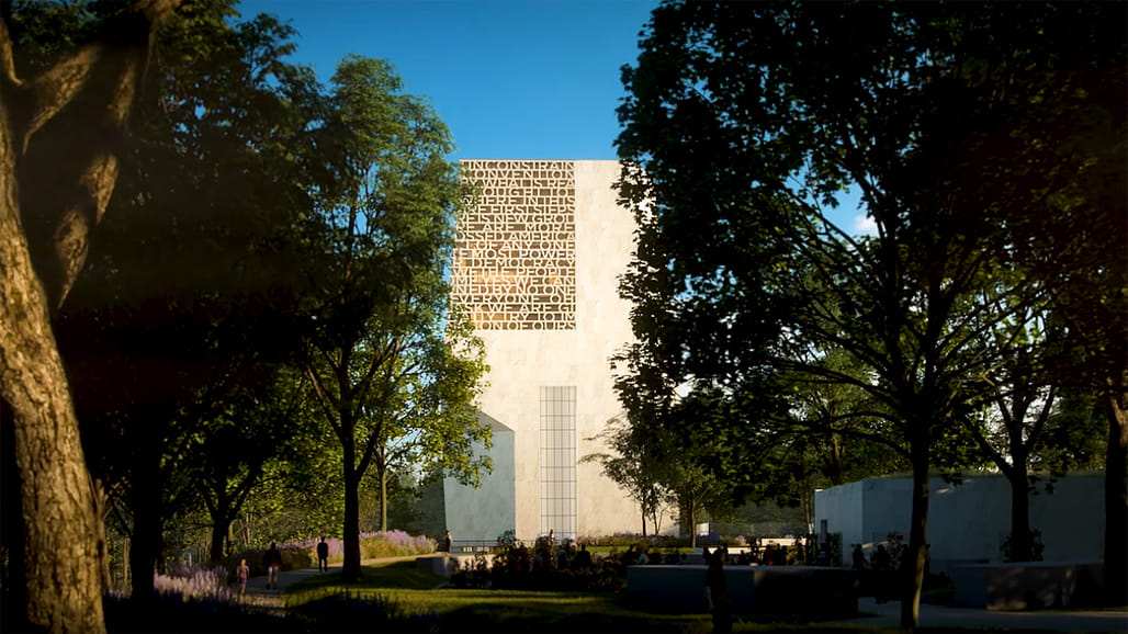 Installation of ‘You Are America’ text begins at Obama Presidential ...