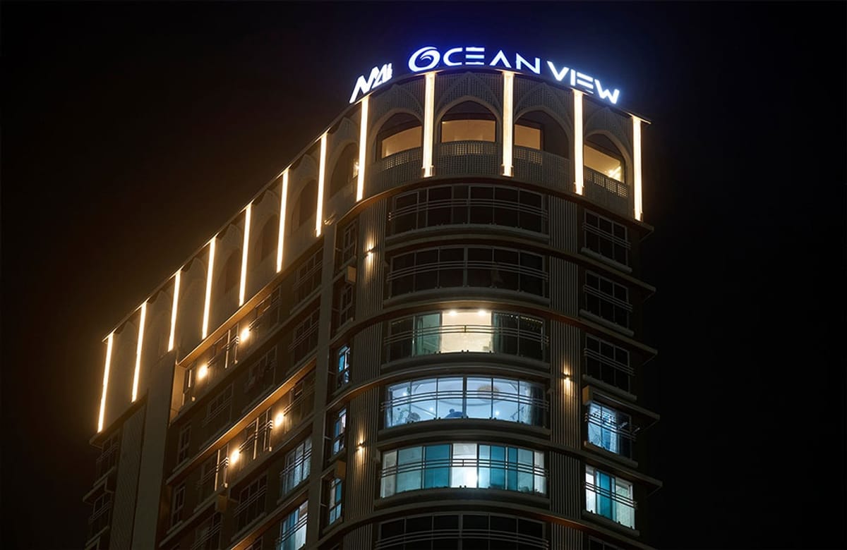 Ocean View – Façade Lighting Design Project, Mumbai | Lux Light Designs ...