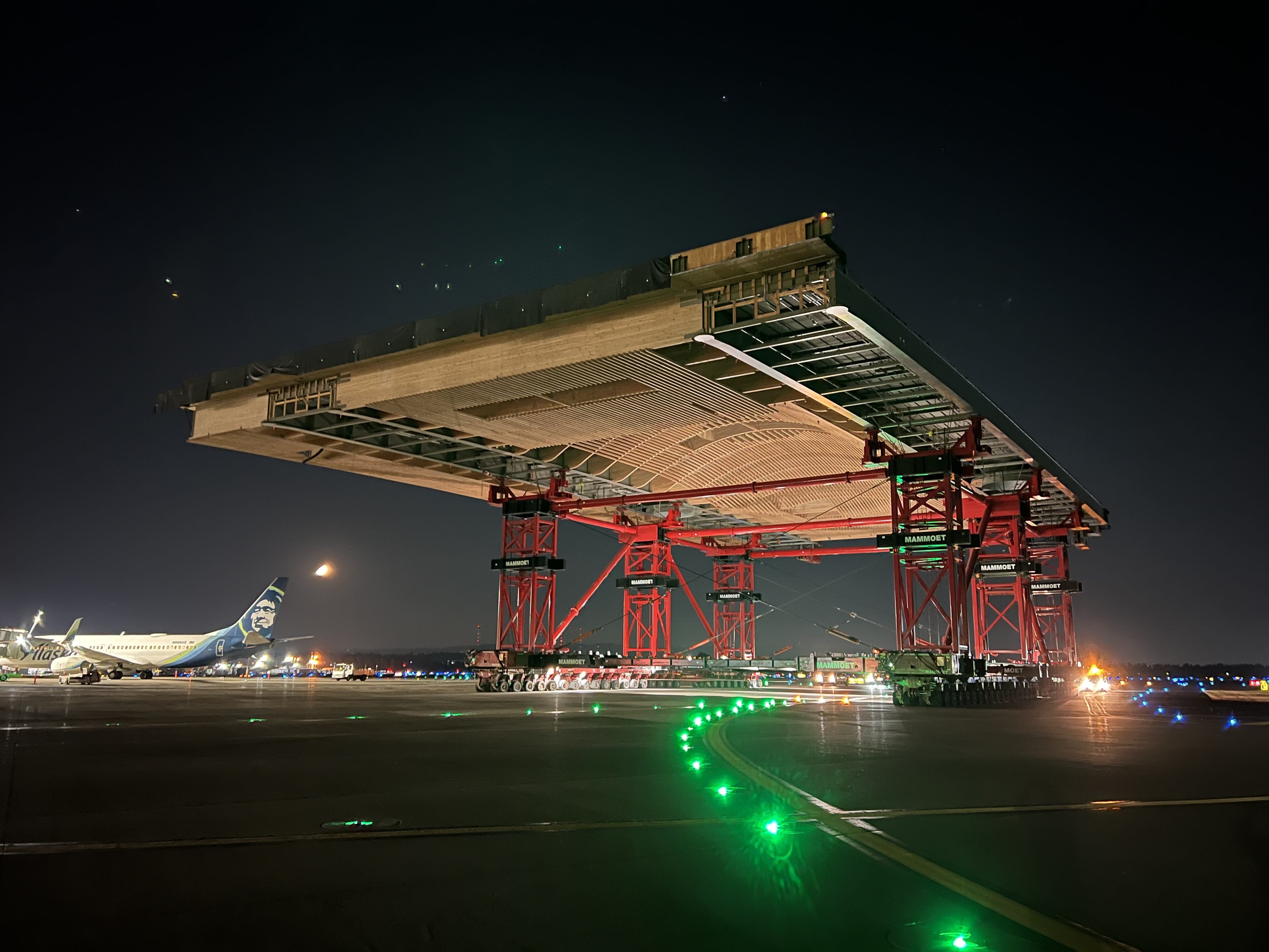 Construction underway of major timber roof for ZGF’s Portland airport ...