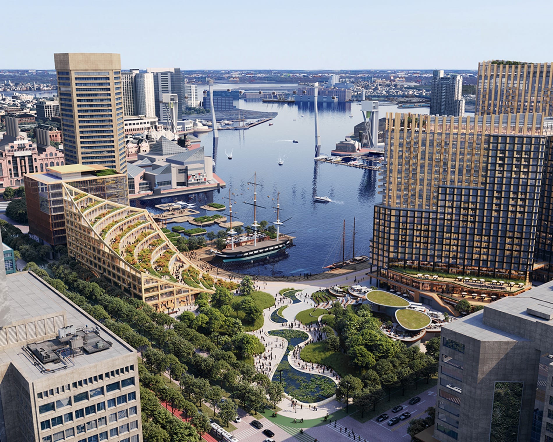 3XN designs amphitheater-like venue for Baltimore’s waterfront | News ...