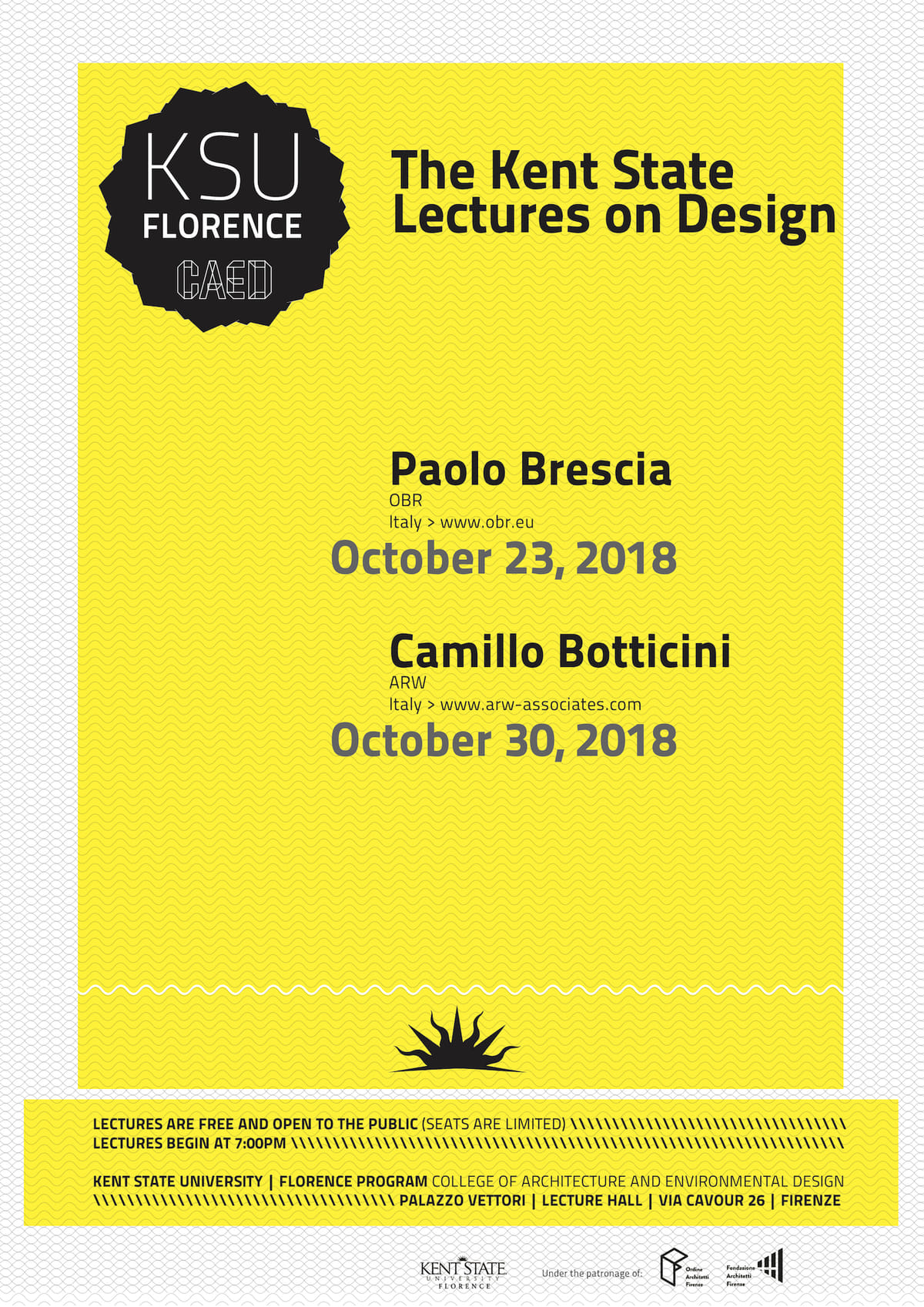 Fall 2018 lecture series lineup for the Kent State University Florence ...