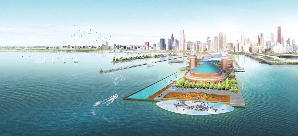 James Corner Field Operations' Winning Design for Navy Pier Redesign