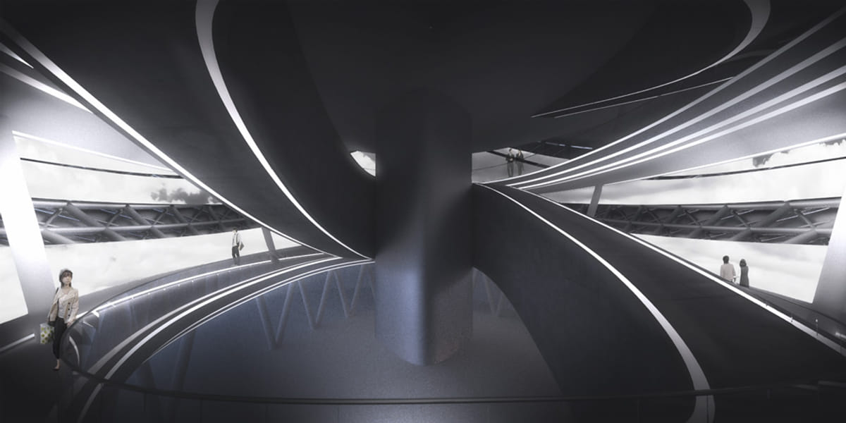 The Arc River Culture Theatre | Asymptote Architecture | Archinect