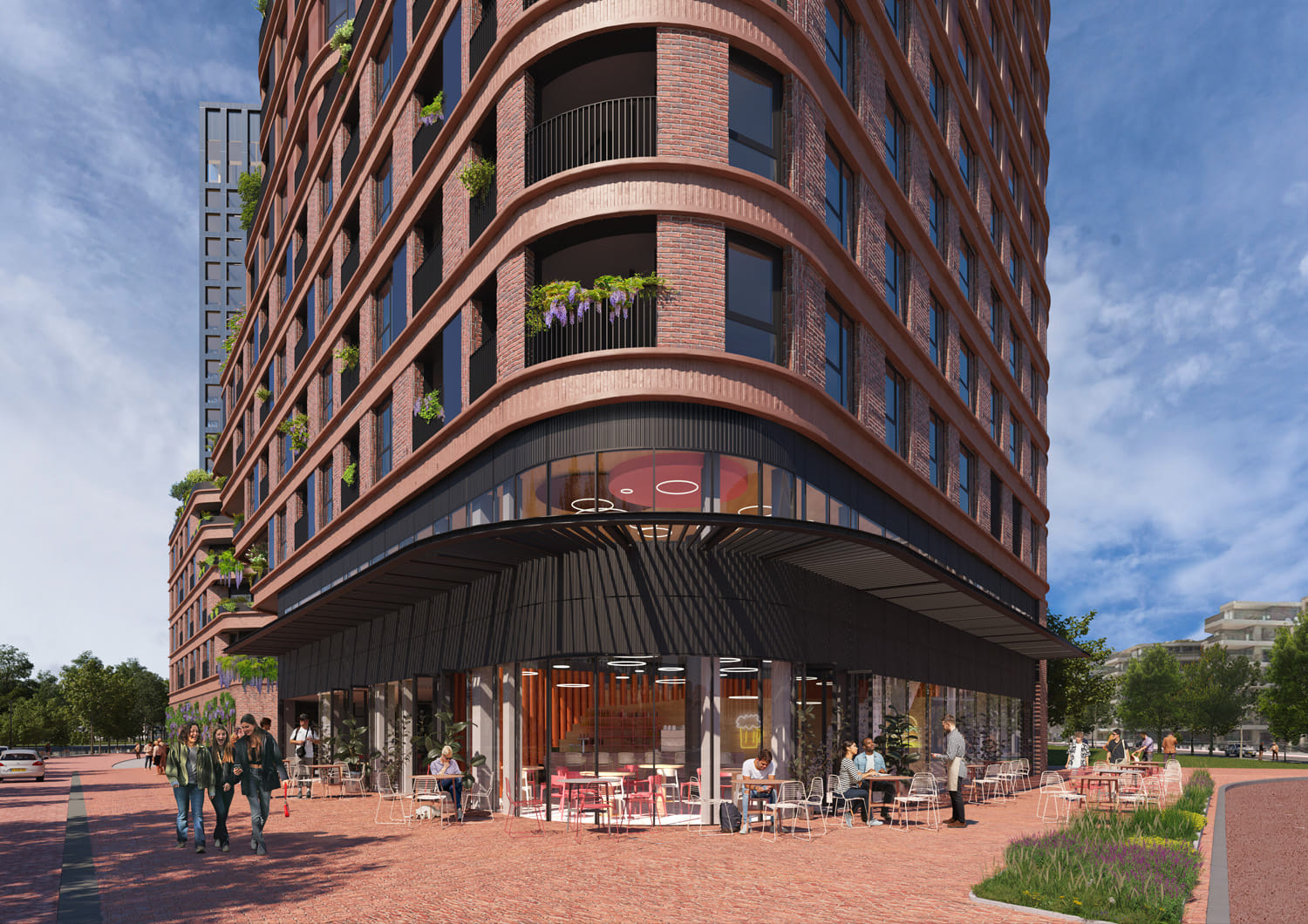 Construction to begin on 'energy-positive' brick tower by Mecanoo in ...