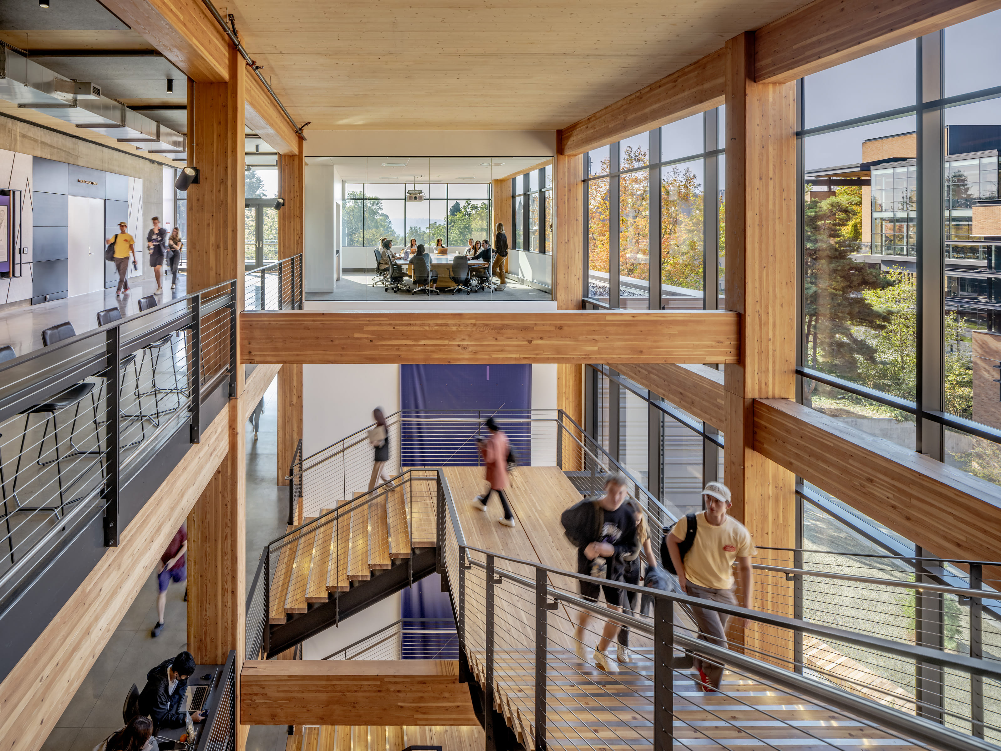 Inside LMN Architects’ exposed mass timber hall at the University of ...