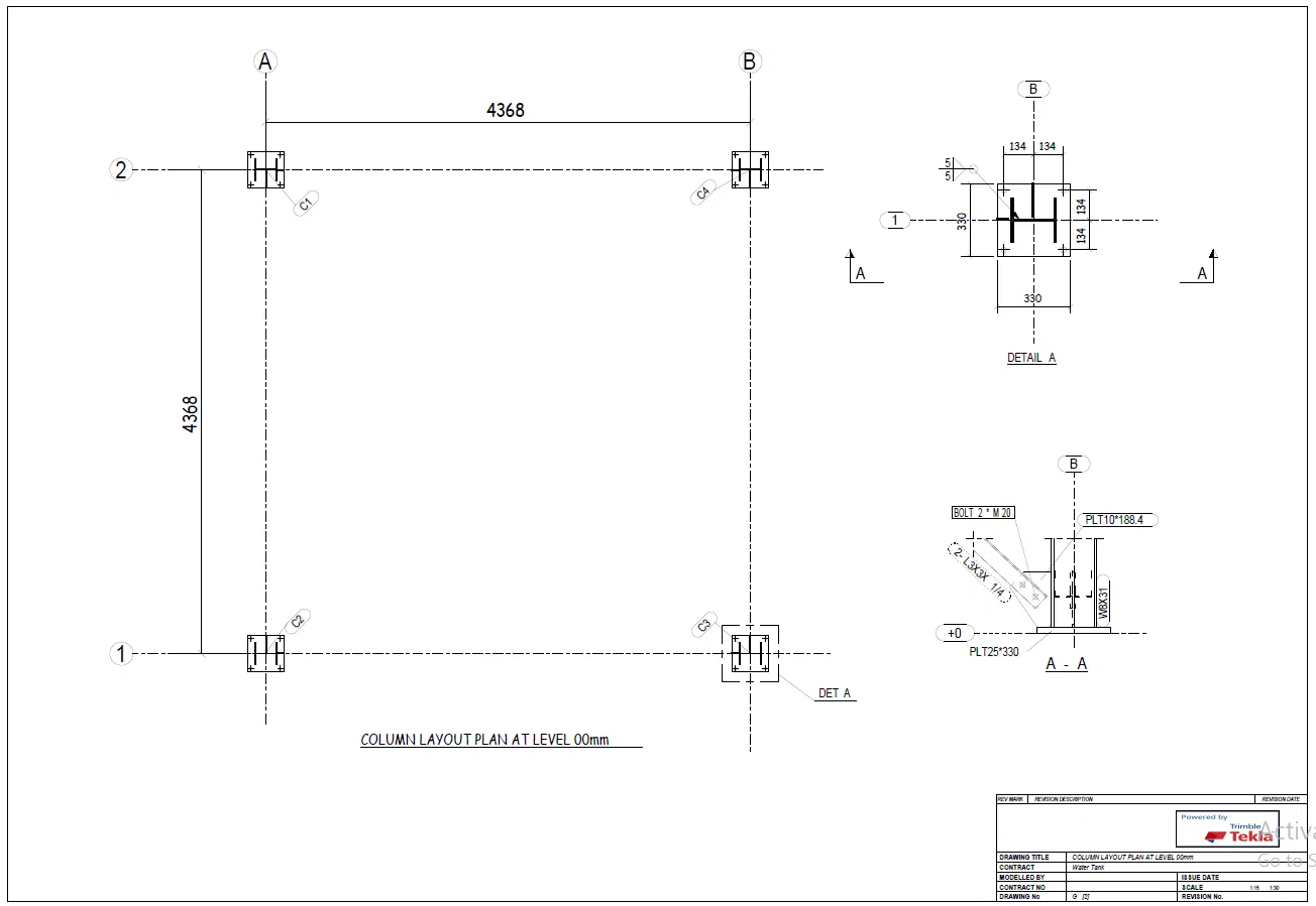 Fabrication drawings of Steel Frame | Talent Civil Engineering Team ...