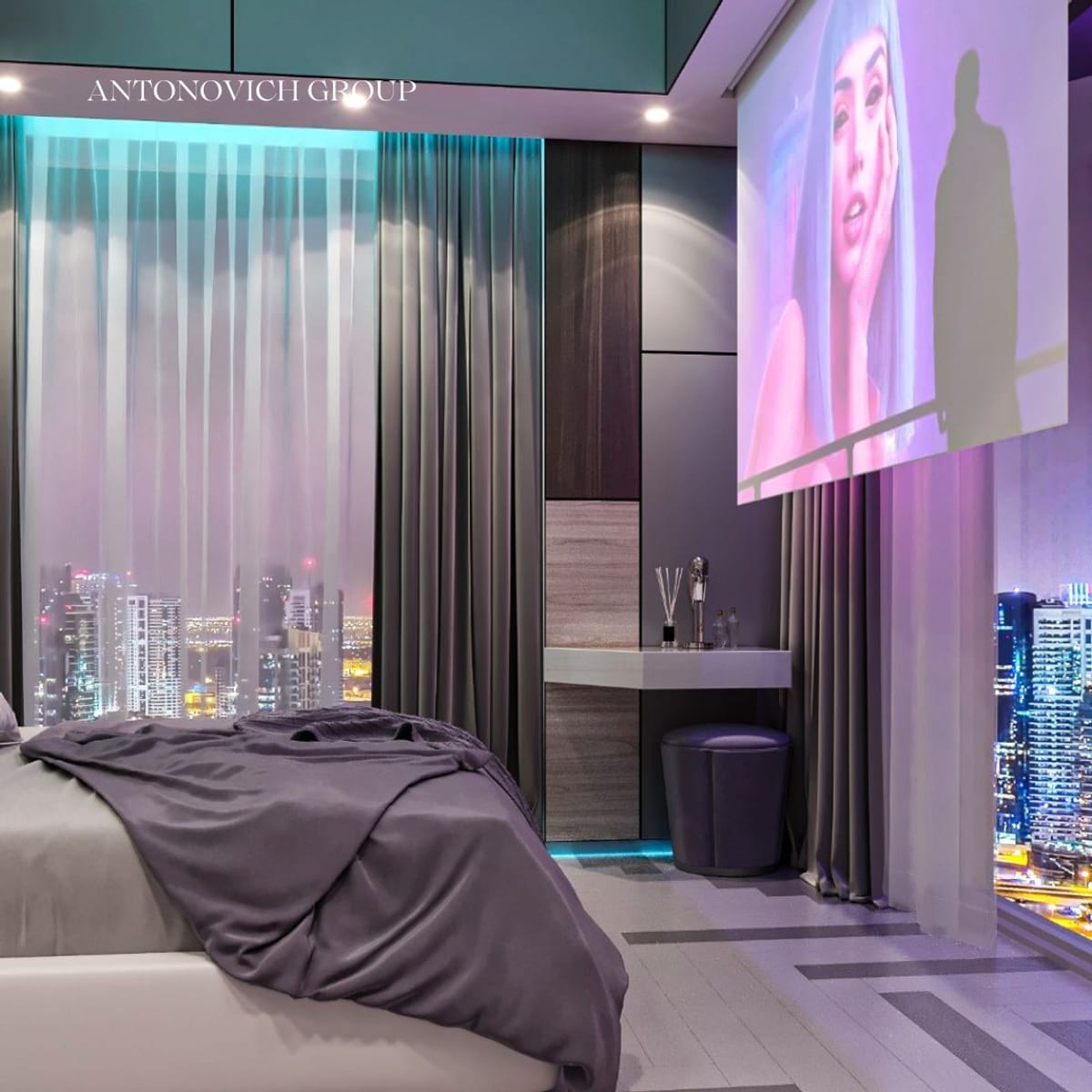 Futuristic Bedroom Interior Design Solution | Luxury Antonovich Design | Archinect