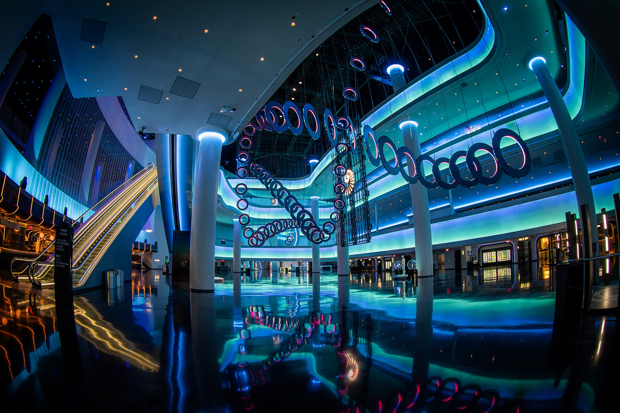 Take a look inside the Las Vegas Sphere's interior and lighting designs ...