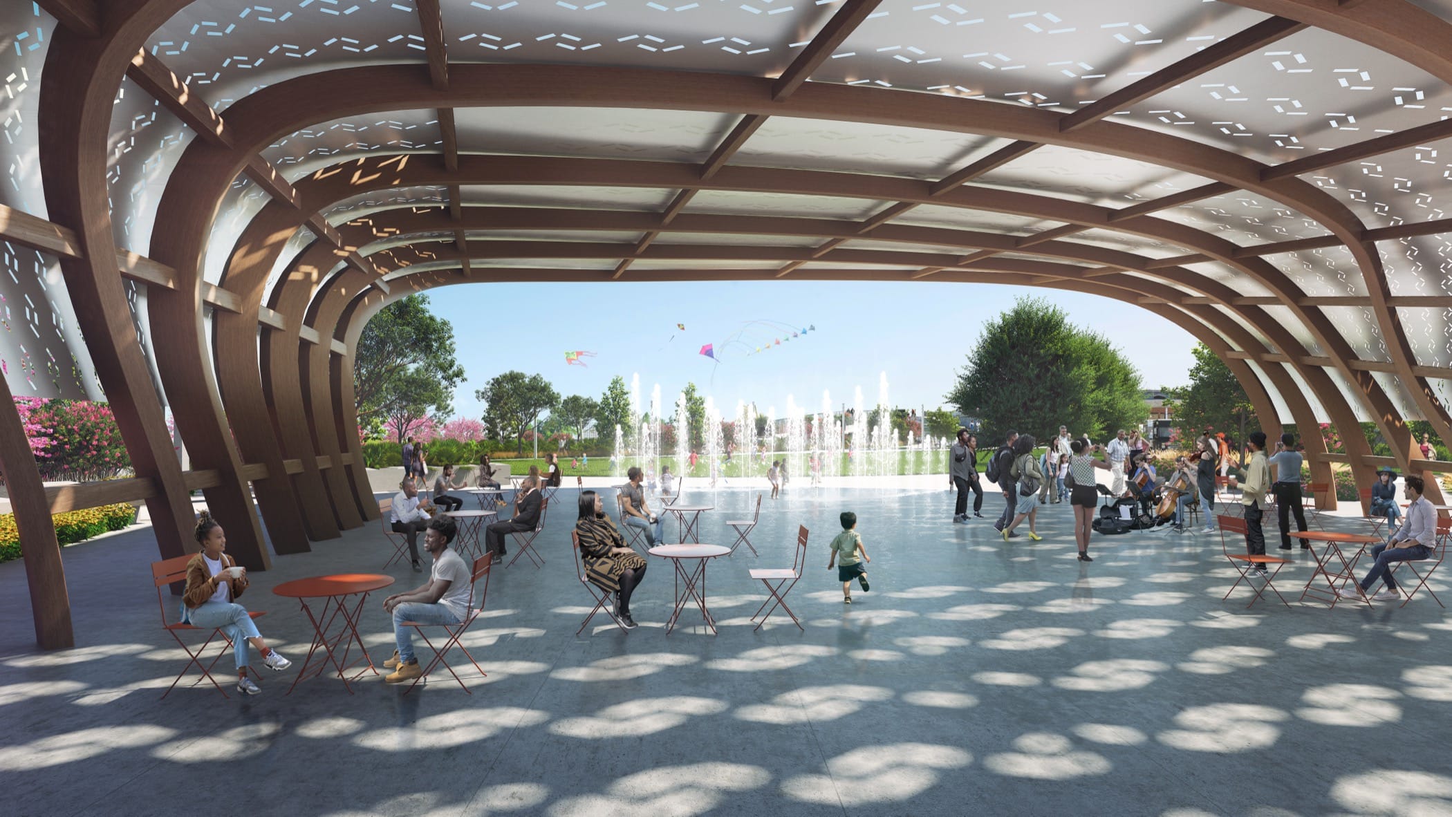 SWA and HKS construct park over Dallas highway to reconnect ...