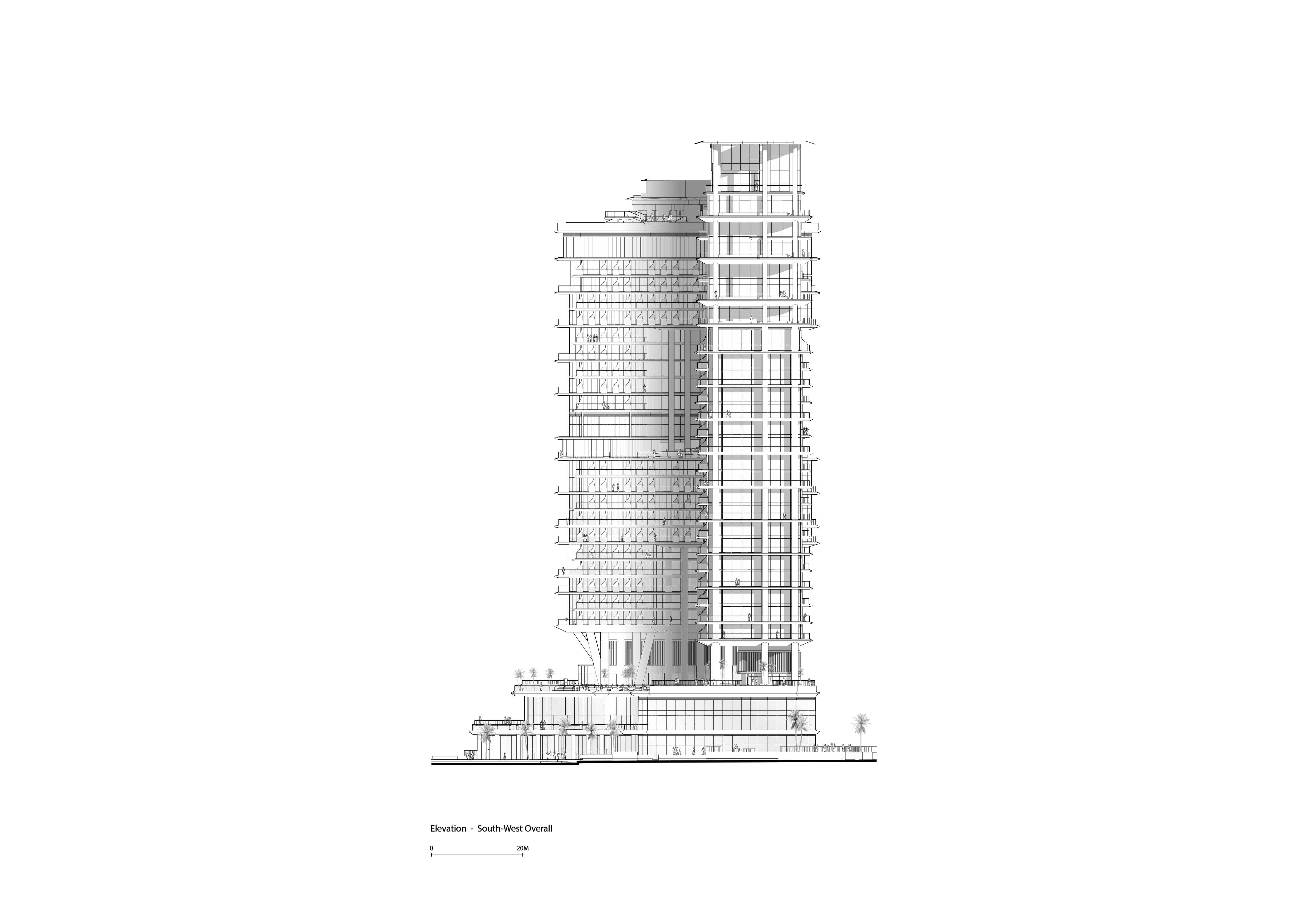 New interlocking tower blocks by Foster + Partners open in Dubai ...