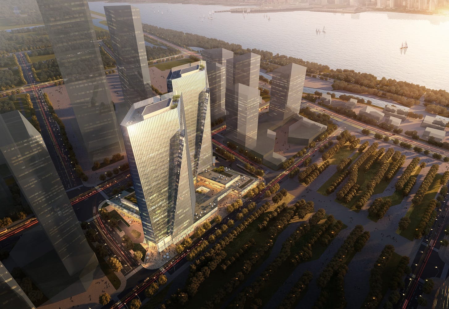 Aedas designs new office-cum-retail project in Hangzhou | Aedas | Archinect