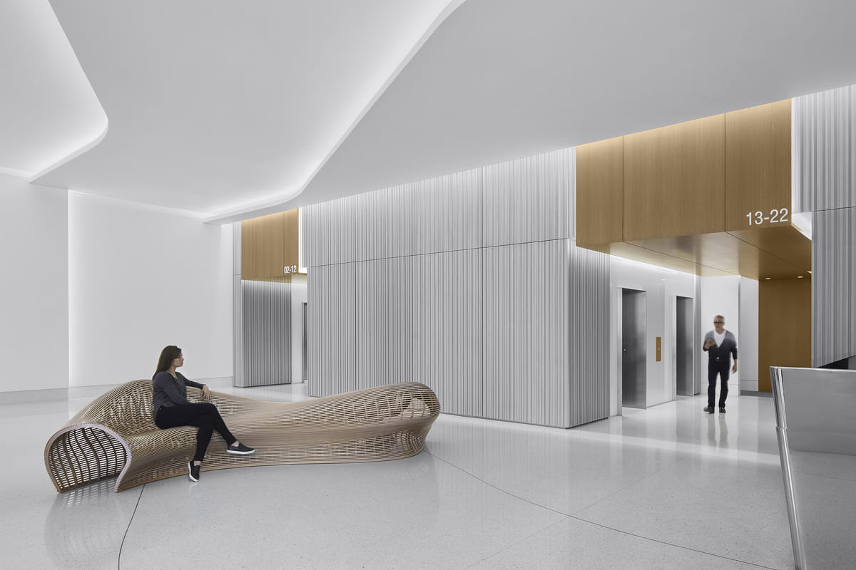 301 Howard Street Lobby | Huntsman Architectural Group | Archinect