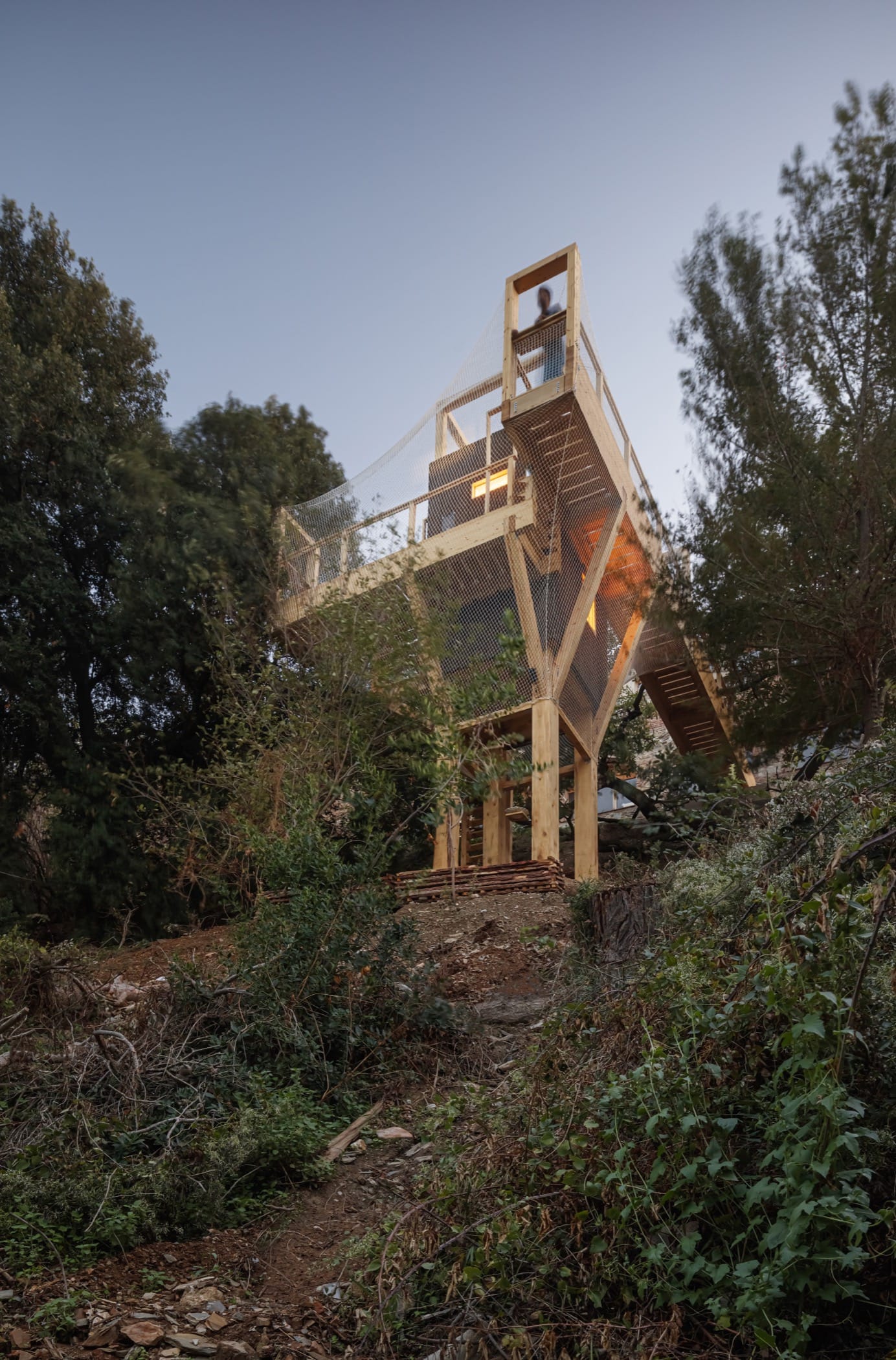 IAAC team’s mass timber nature observatory floats above a Barcelona ...