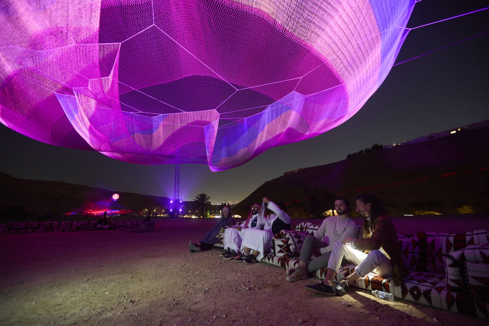 Janet Echelman completes rippling sculpture in Riyadh informed by ...
