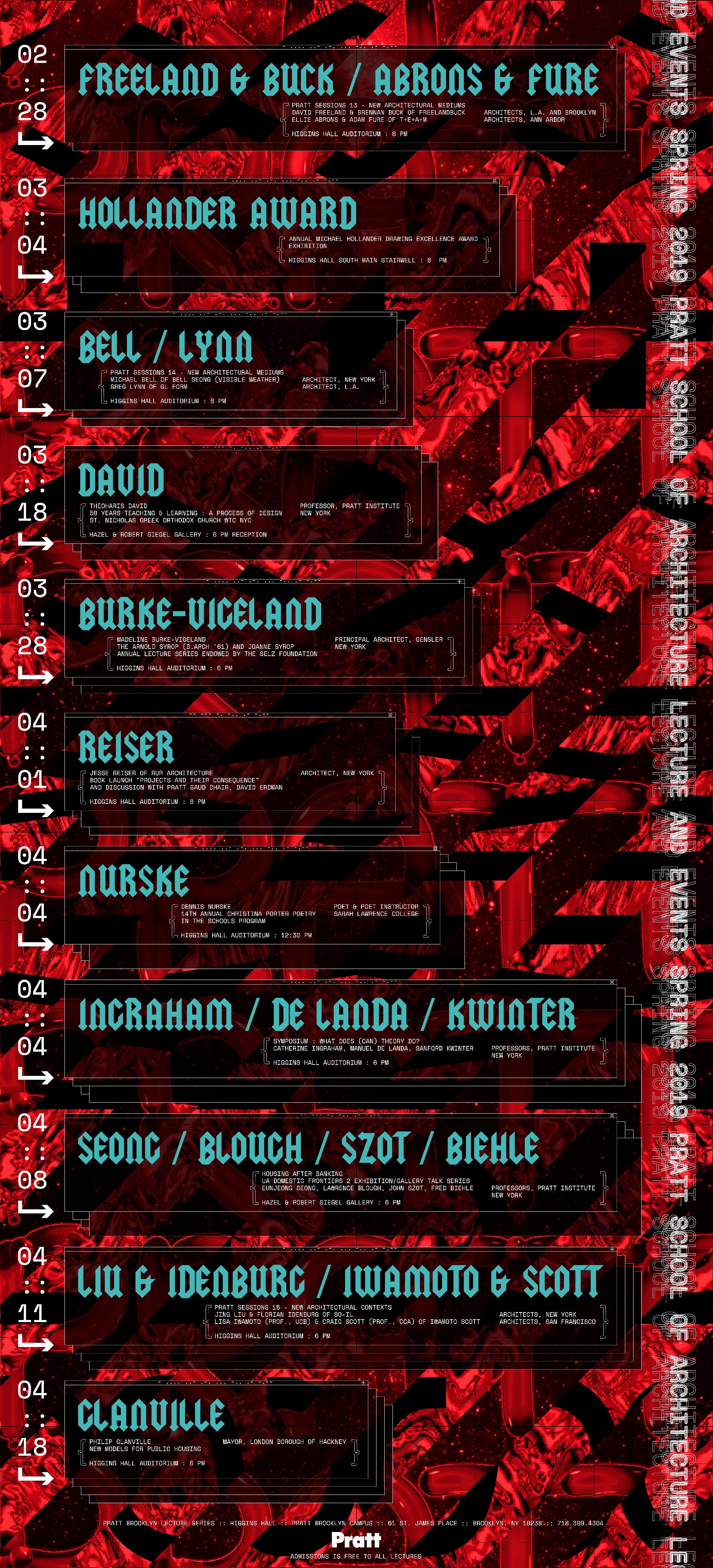 Get Lectured: Pratt Institute, Spring '19 | News | Archinect