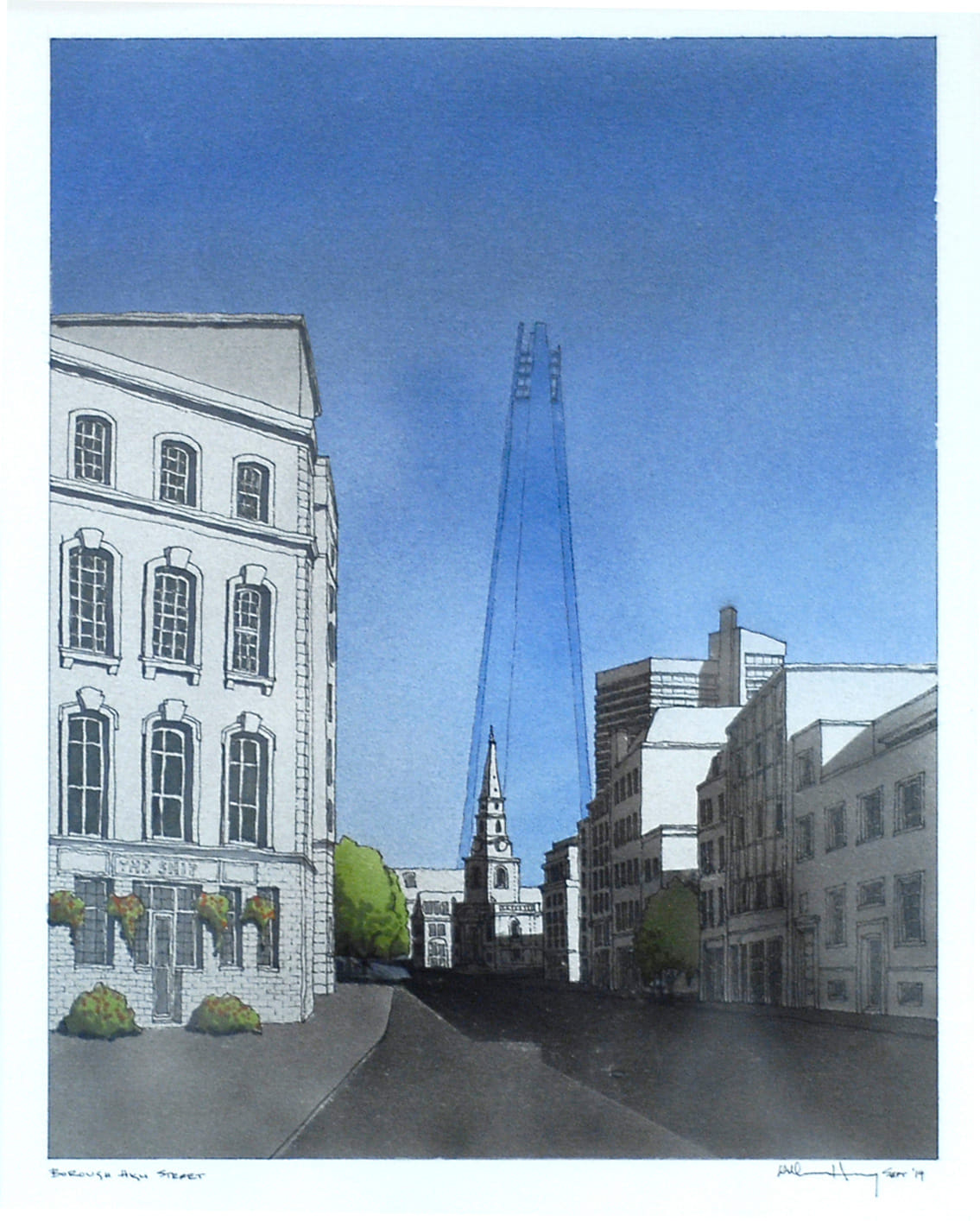 10x10 London auction renders 100 drawn perspectives around The Shard ...