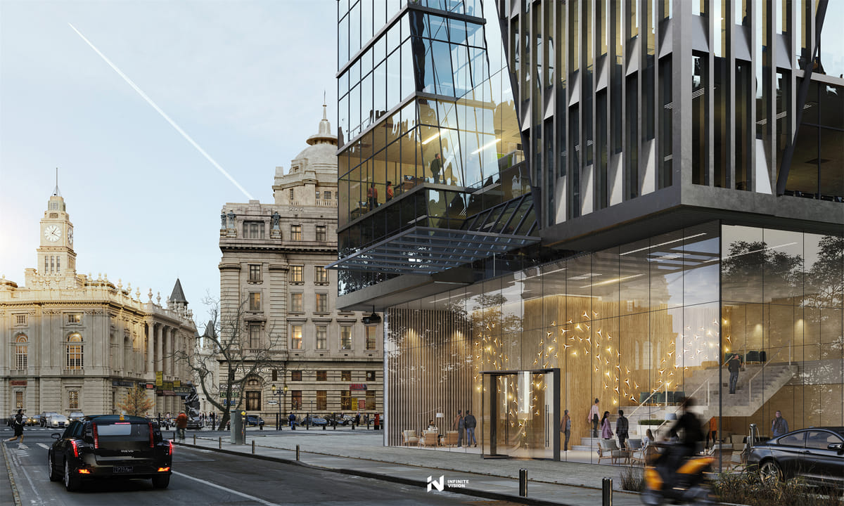 A street in a sunny winter. | Shannon Liu | Archinect