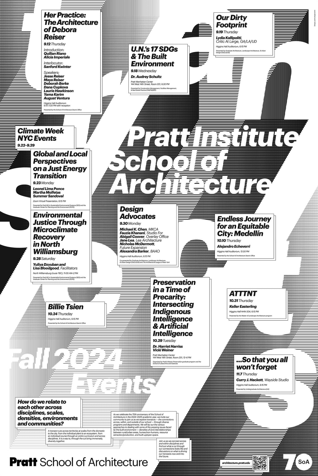 The most popular Fall '24 architecture school lecture poster designs ...