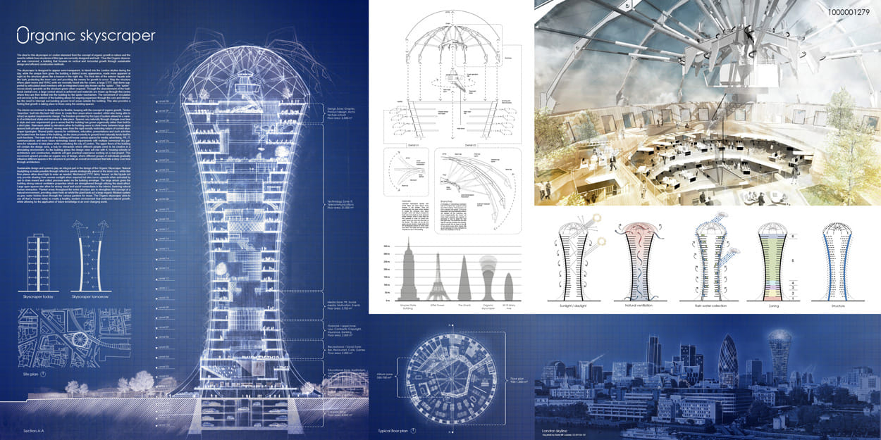 More winning projects of the London "Organic Skyscraper" competition