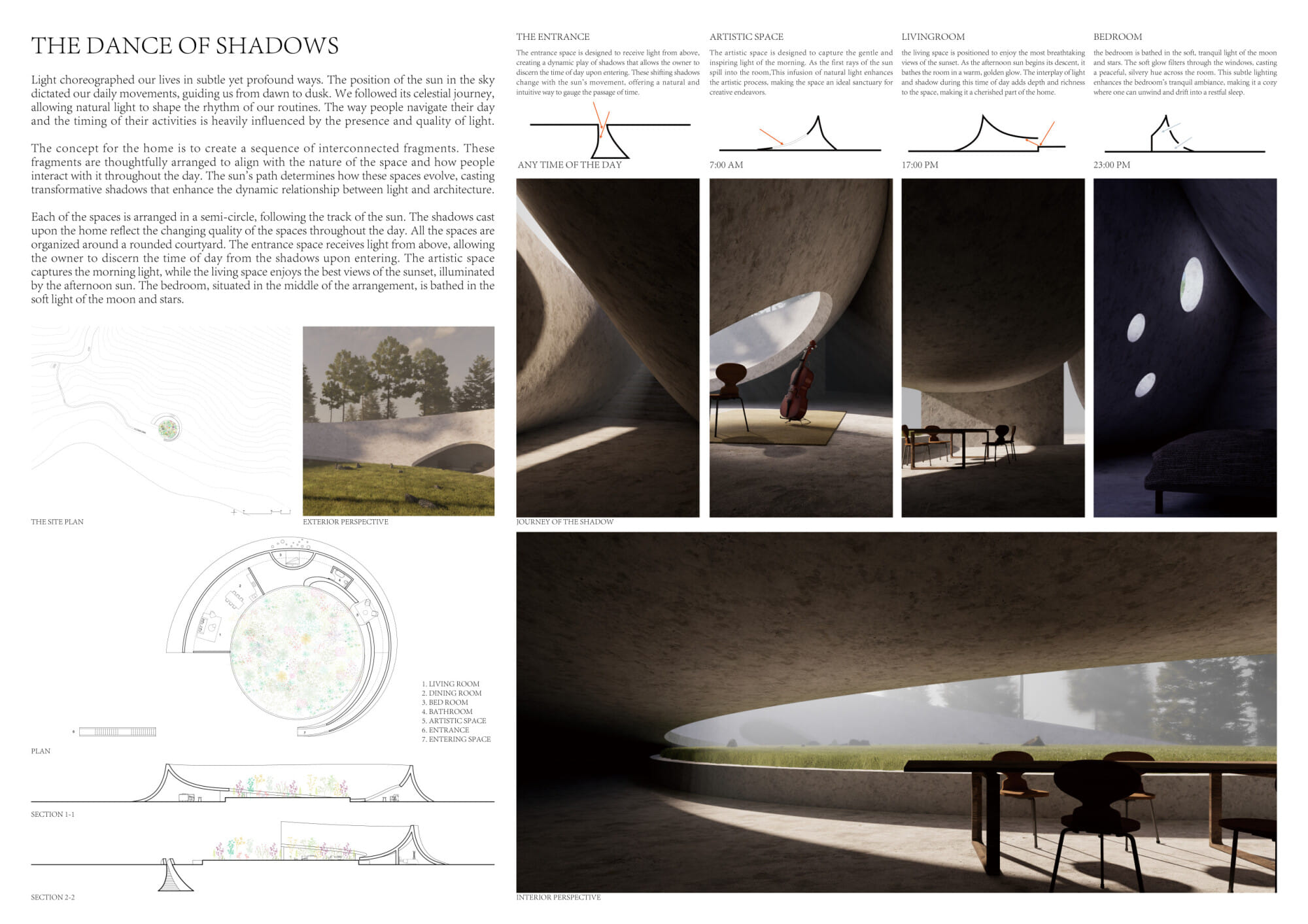 The Home of Shadows competition winners explore natural light-only home ...