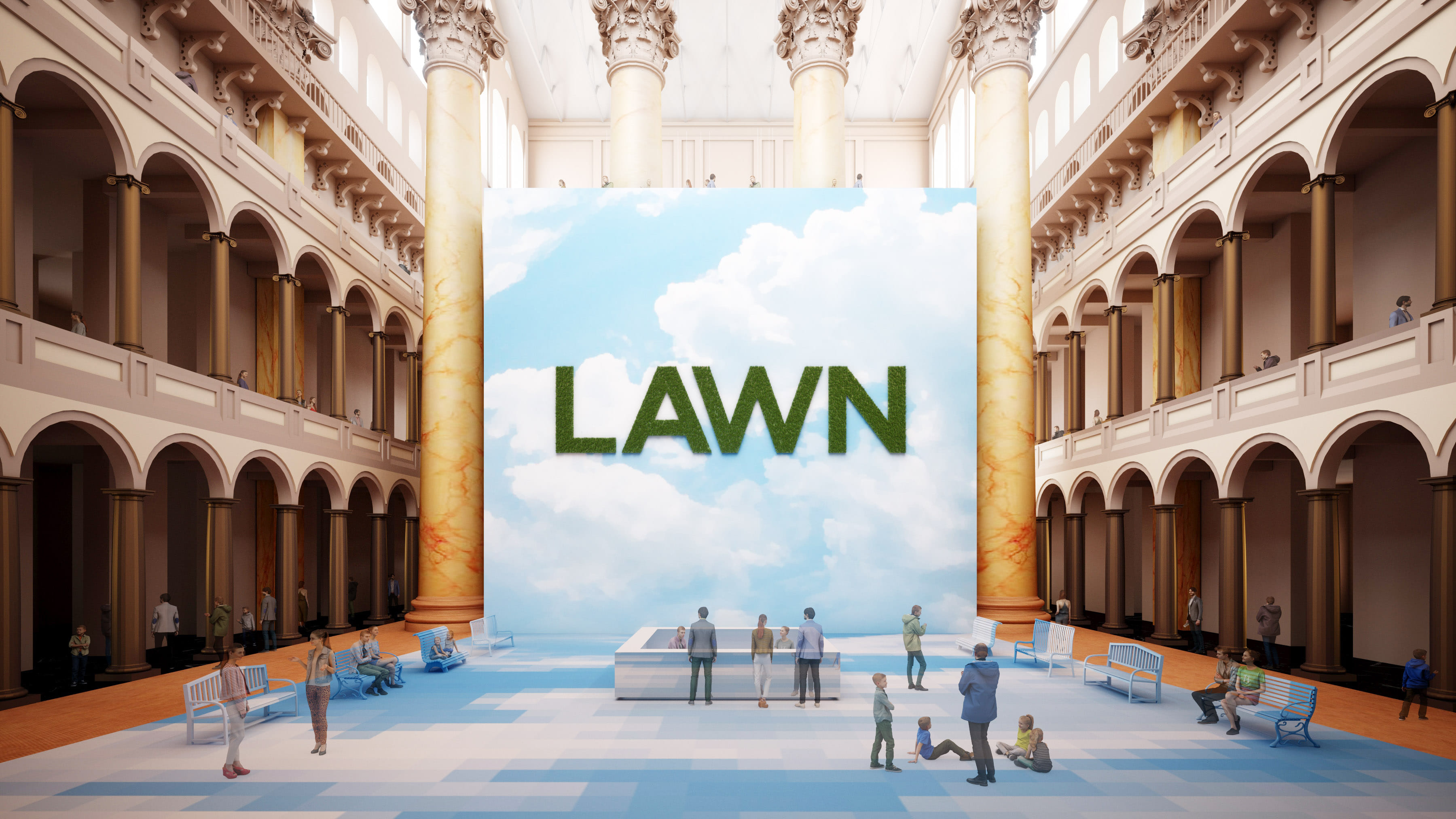 First glimpse at Rockwell Group's "Lawn" installation opening at the ...