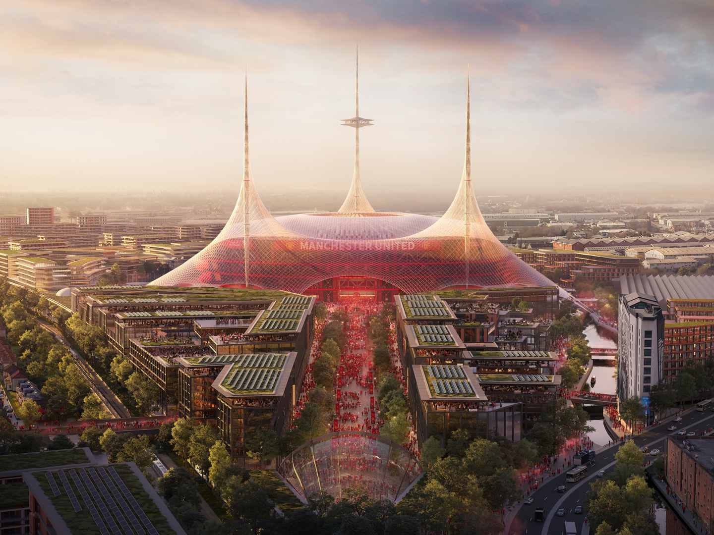 Norman Foster's new Manchester United stadium district design revealed ...