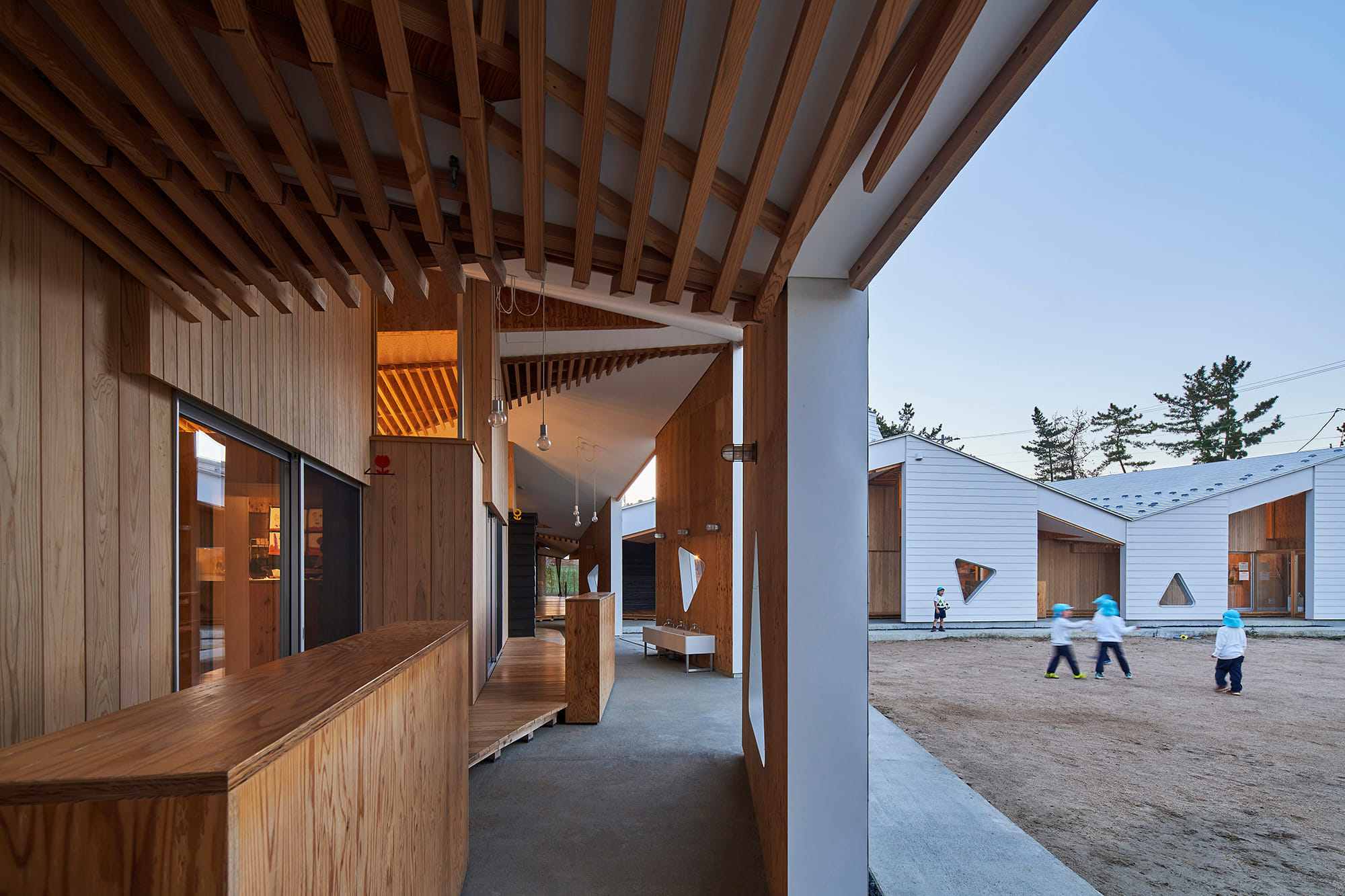 A flexible Japanese nursery school that functions like a village | News ...