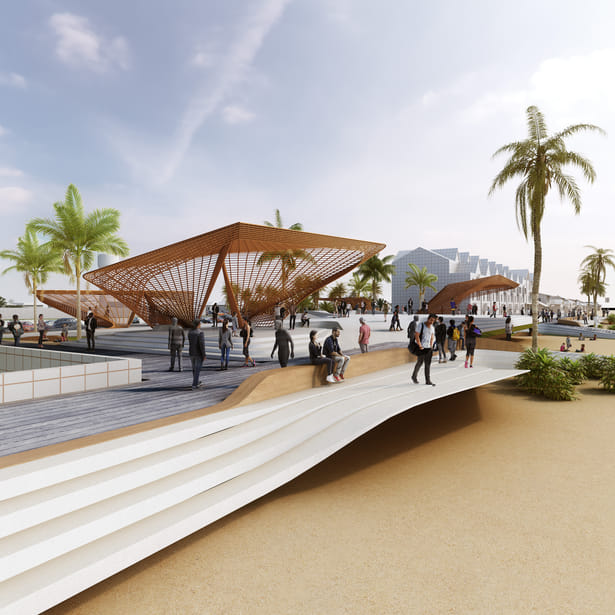 Atlantic Beach Boardwalk | UNFOLD PLANE | Archinect