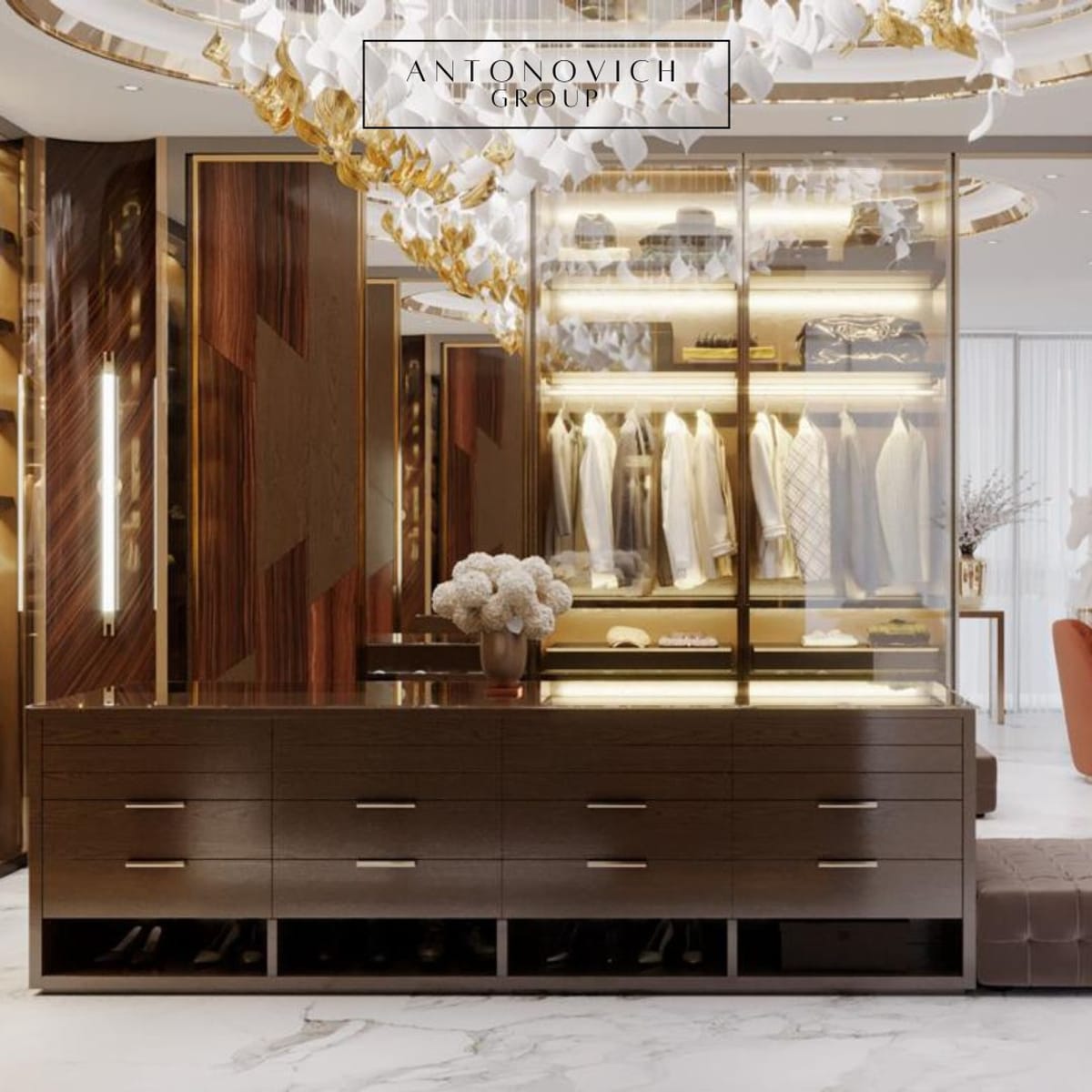 Exquisite Interiors for Dressing Room by Antonovich Group | Luxury ...