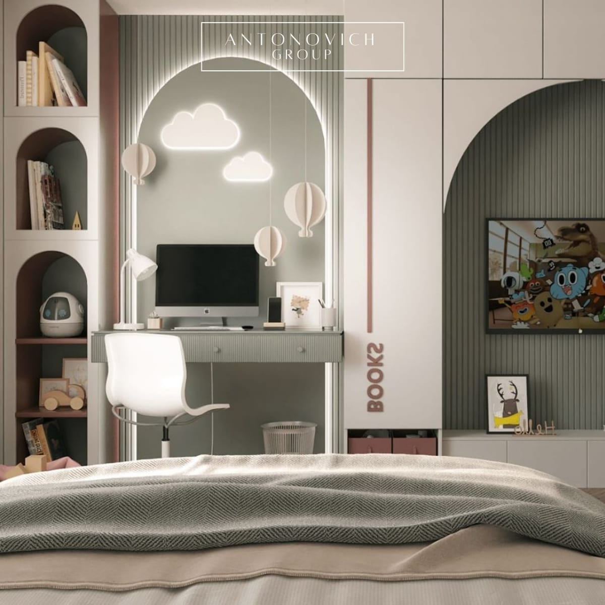 Whimsy Unleashed: Girls Bedroom Interior Design and Fit-Out | Luxury Antonovich Design | Archinect