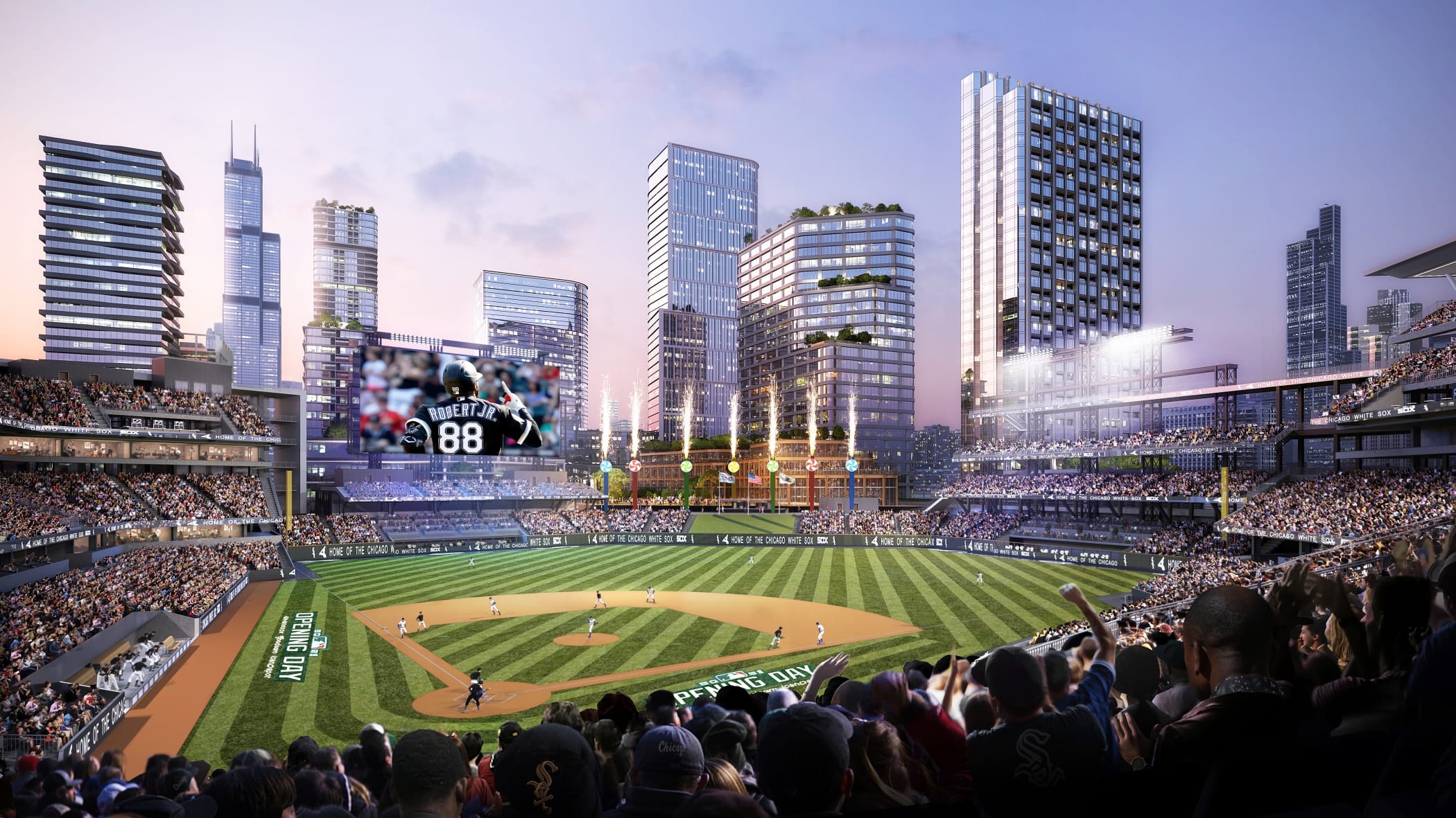 Renderings show proposed new White Sox stadium in Chicago's South Loop ...