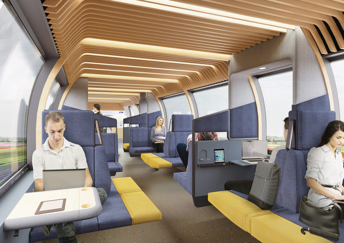 NS Vision Interior Train of the Future | Mecanoo | Archinect