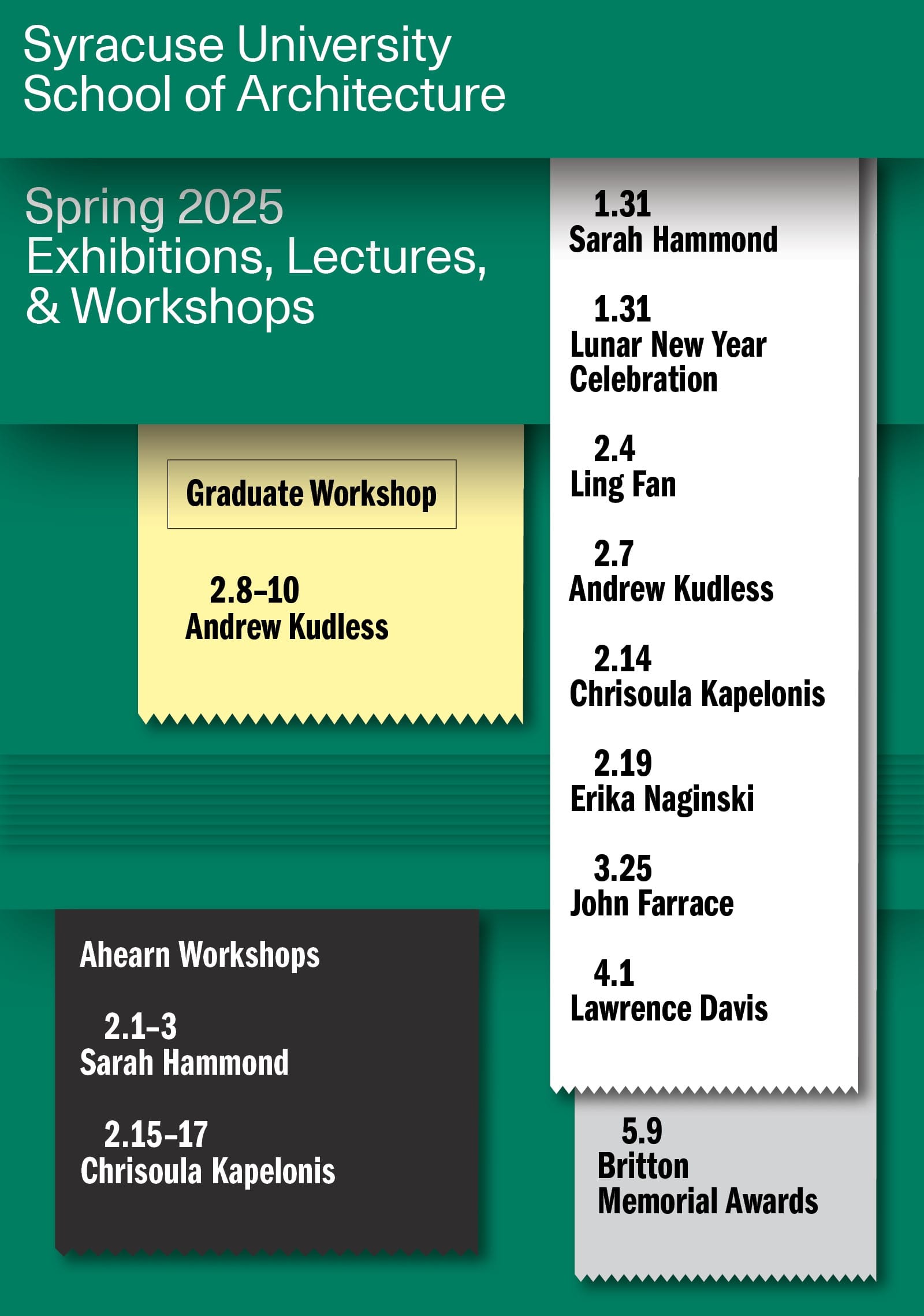 Get Lectured: Syracuse University, Spring '25 | News | Archinect