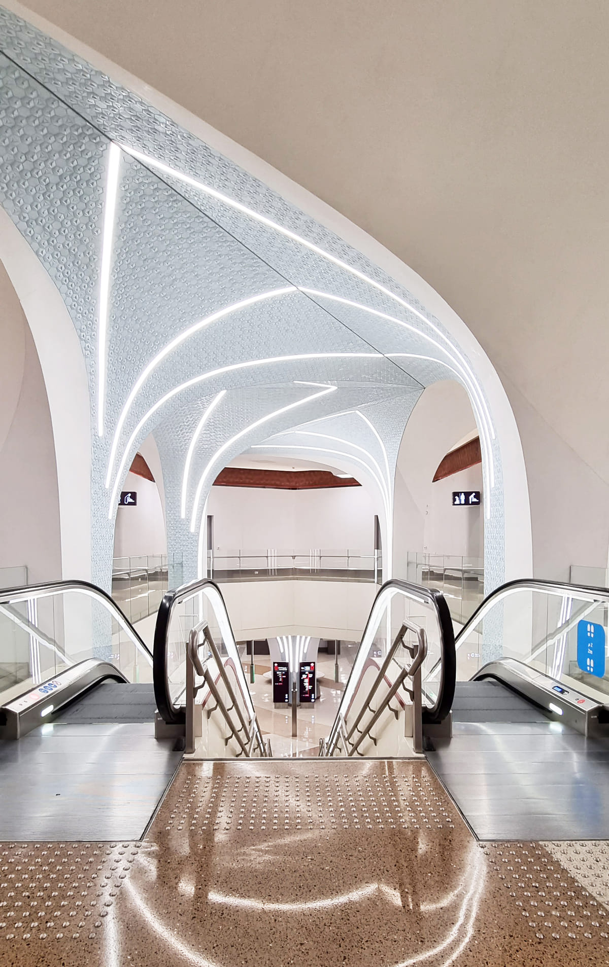 Doha Metro: Red Line North Stations | One Works | Archinect