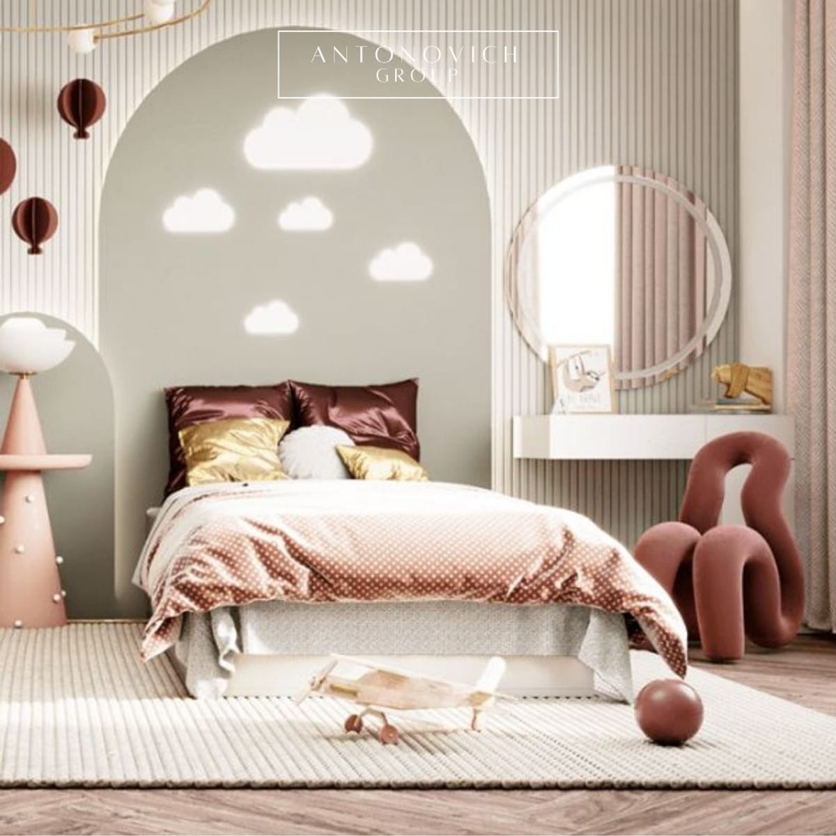 Whimsy Unleashed: Girls Bedroom Interior Design and Fit-Out | Luxury Antonovich Design | Archinect