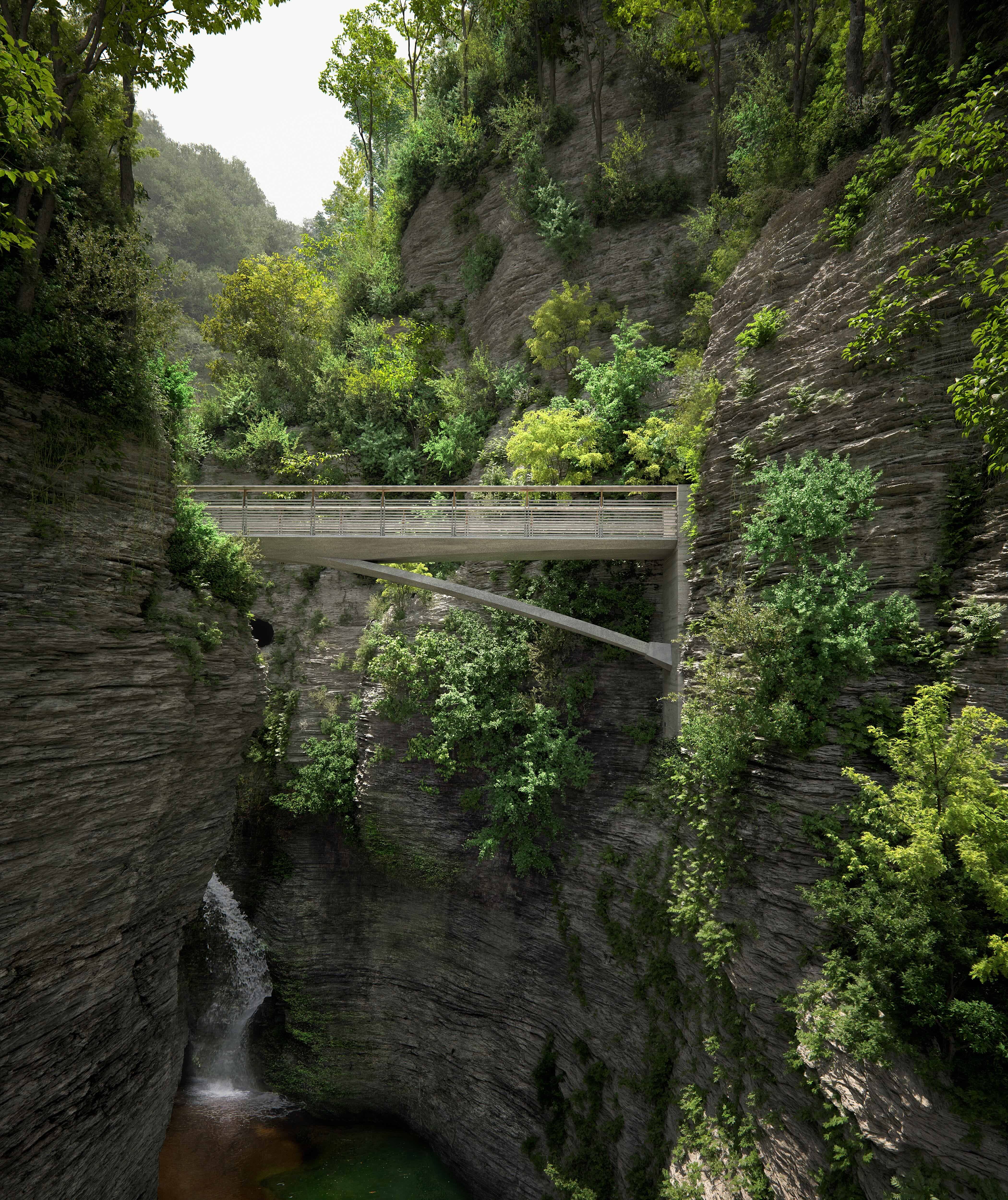 Snøhetta and sbp to replace 120-year-old bridge across New York gorge ...