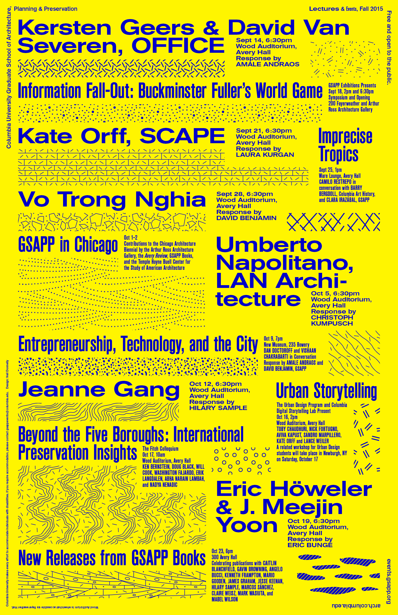 Get Lectured: Columbia GSAPP, Fall '15 | News | Archinect