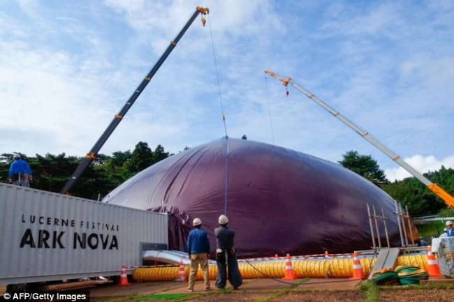 The world's first inflatable concert hall arrives in Japan's disaster ...