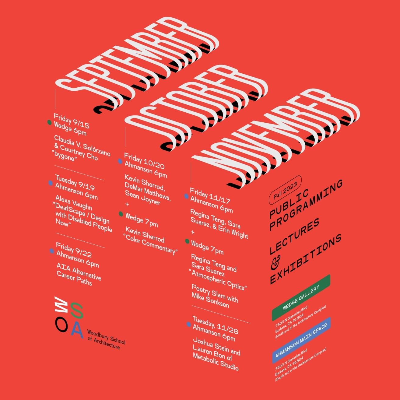 The most popular Fall '23 architecture school lecture poster is ...