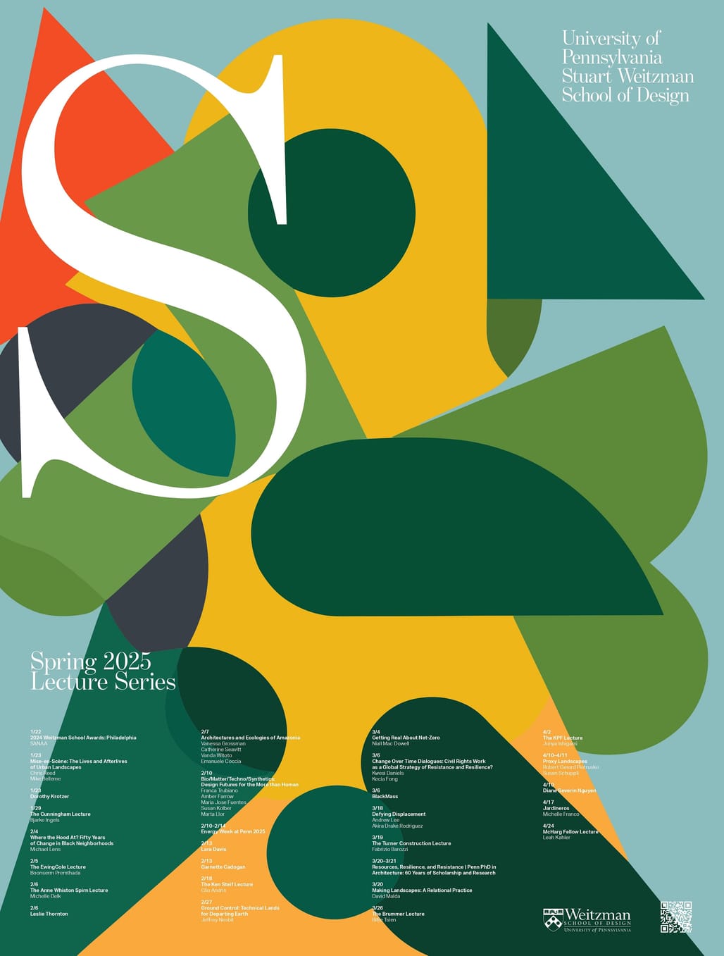 The most popular Spring '25 architecture school lecture posters are ...