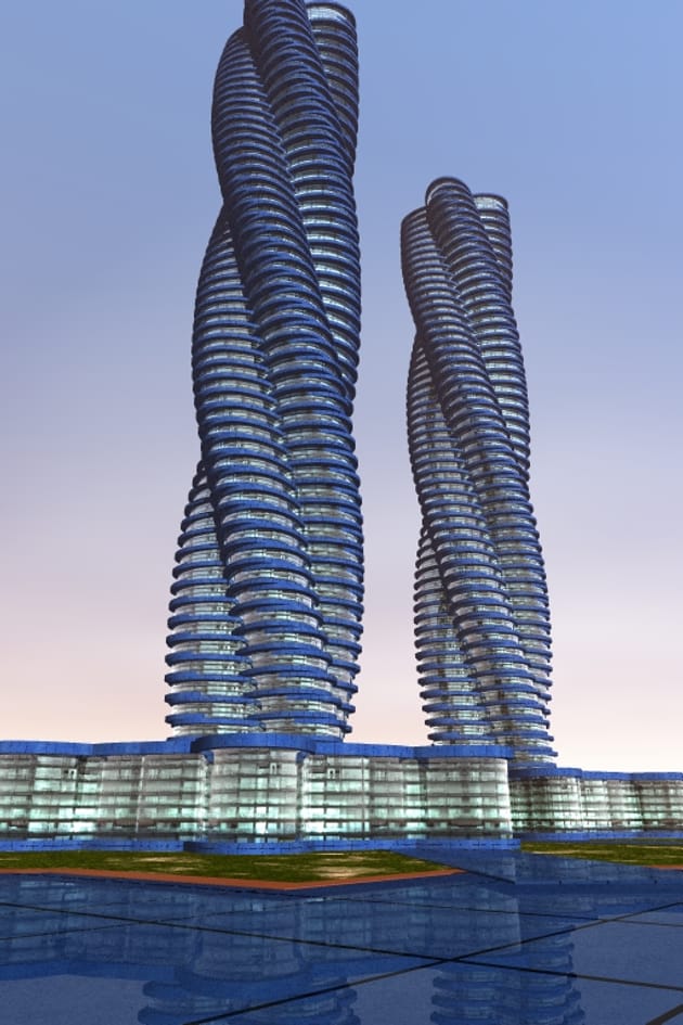 Twisted Building and towers 2020 by Waleed Karajah | Waleed Karajah ...