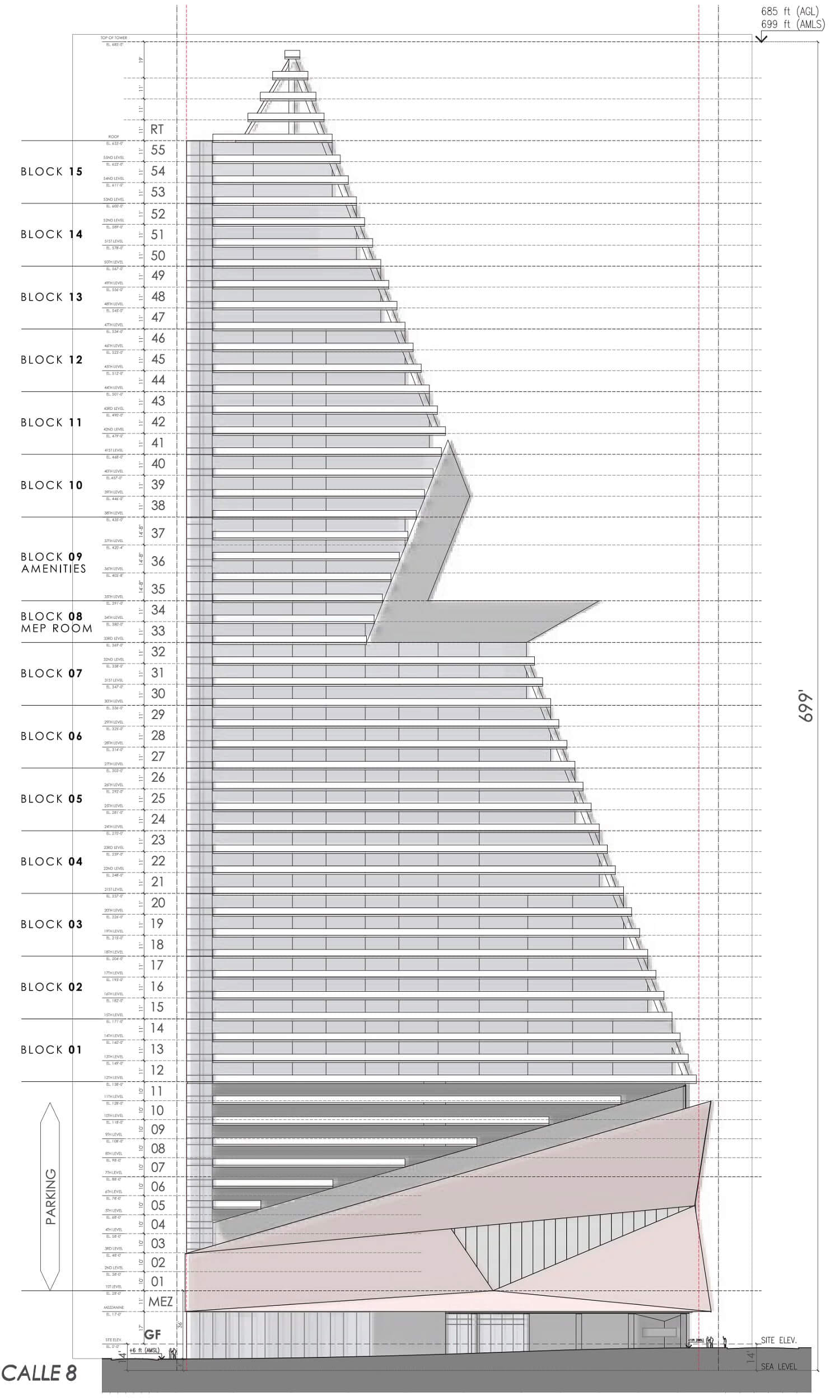 Design proposal for Miami's new tallest tower by BMA Architects ...