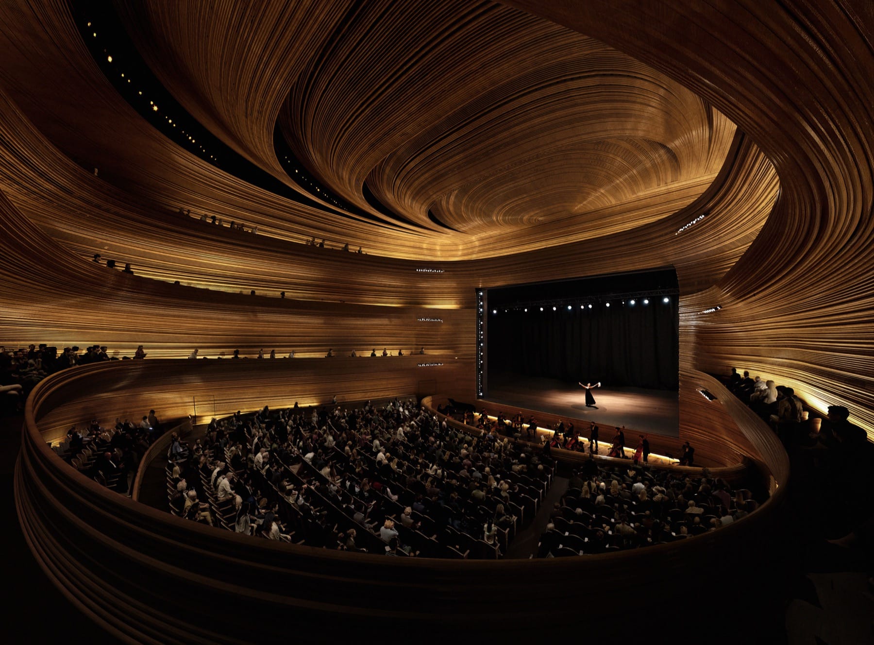BIG designs terraced opera house 'emanating like soundwaves' in Hamburg ...