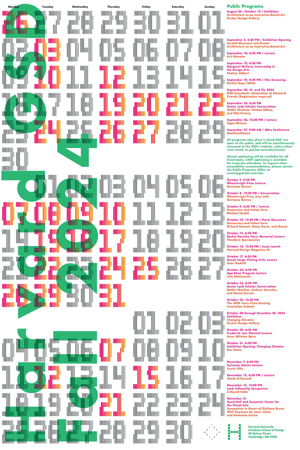 The most popular Fall '24 architecture school lecture poster designs ...