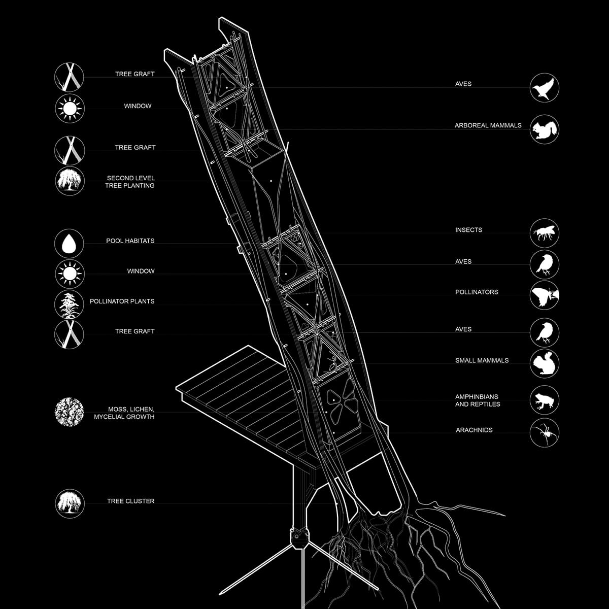Fab Tree Hab: Multi-Species Living Structure | Terreform ONE | Archinect