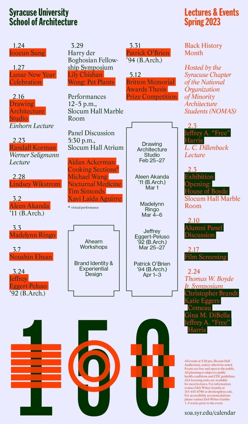Get Lectured: Syracuse University, Spring '23 | News | Archinect