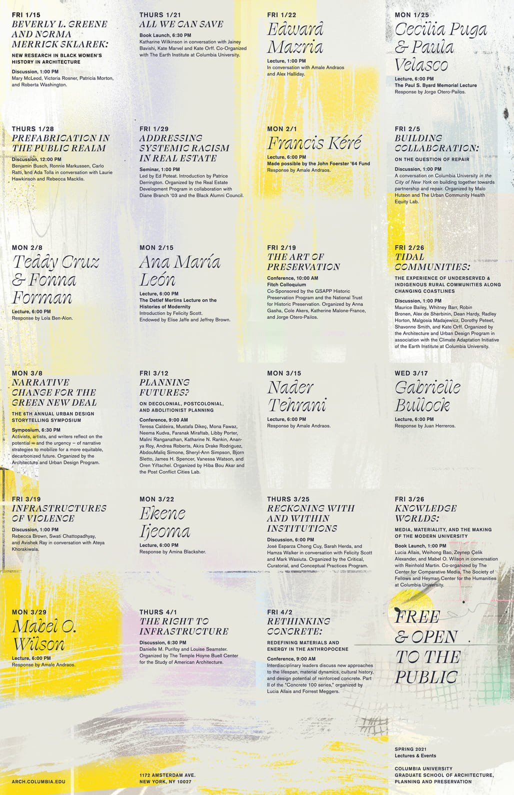 Get Lectured: Columbia GSAPP, Spring '21 | News | Archinect